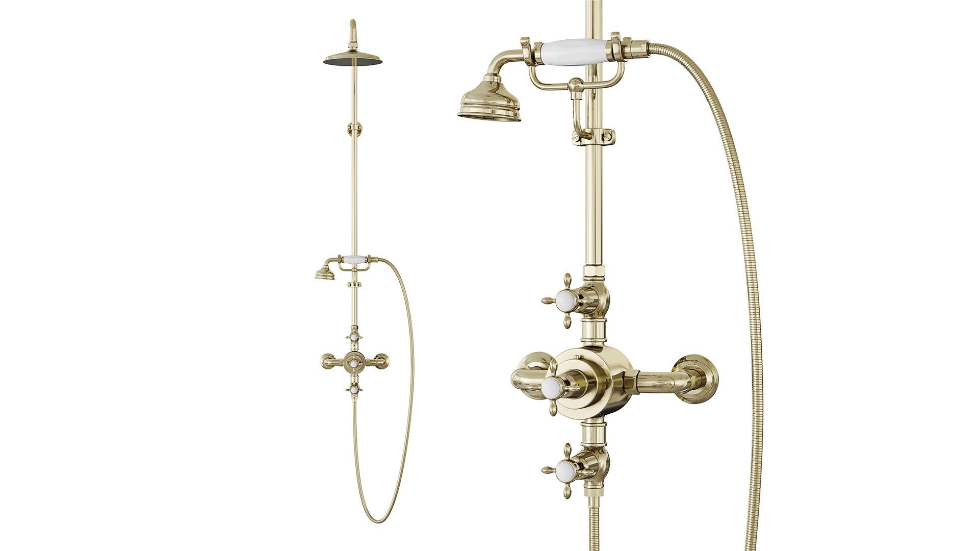 Waterworks Easton Shower Set 3D Model - TurboSquid 2206308