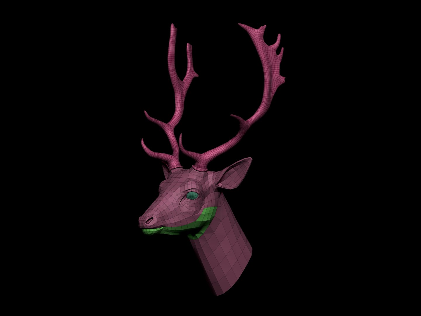3D Red Deer Head - TurboSquid 2008805