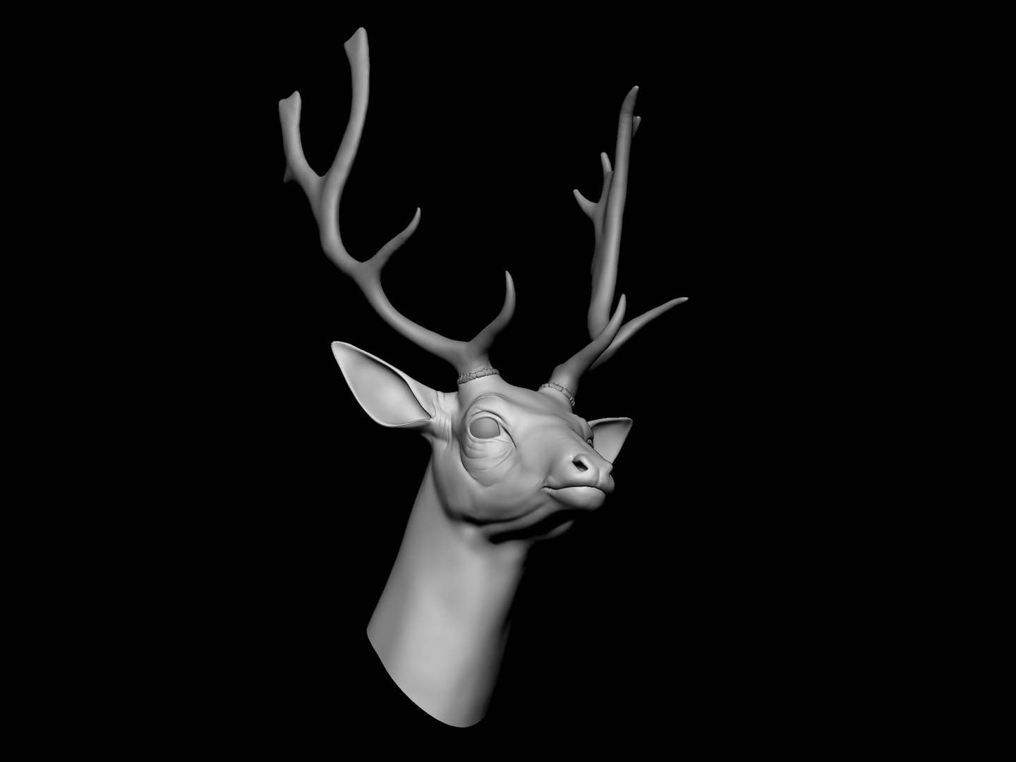 3D Red Deer Head - TurboSquid 2008805