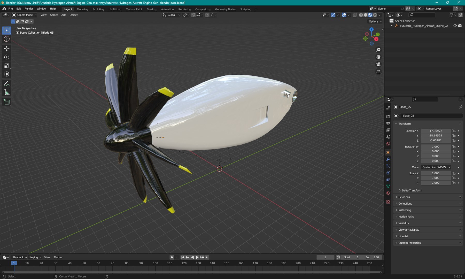 Futuristic Hydrogen Aircraft Engine Gen 3D Model - TurboSquid 2378276