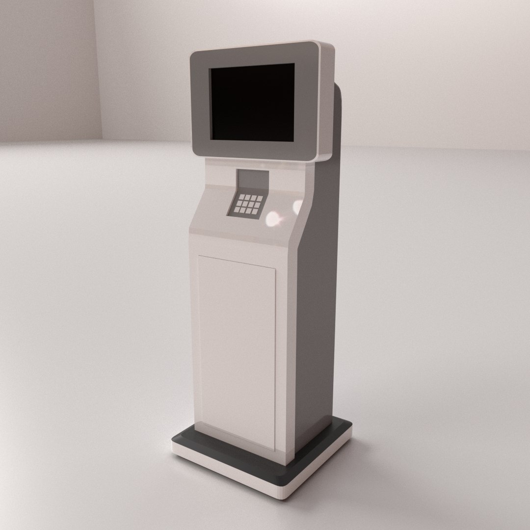 3D Model Computer Kiosk V2 - TurboSquid 1500303