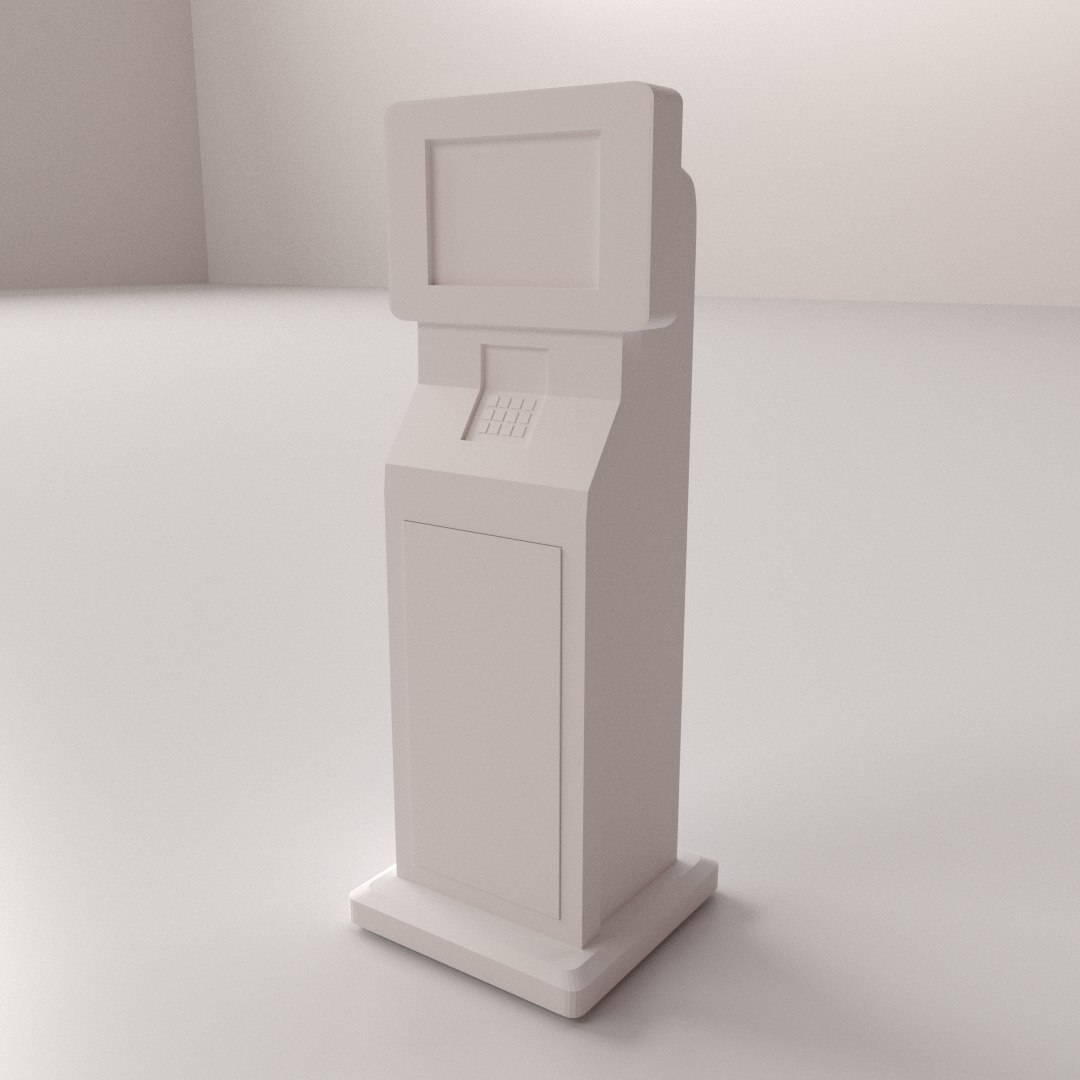 3D Model Computer Kiosk V2 - TurboSquid 1500303
