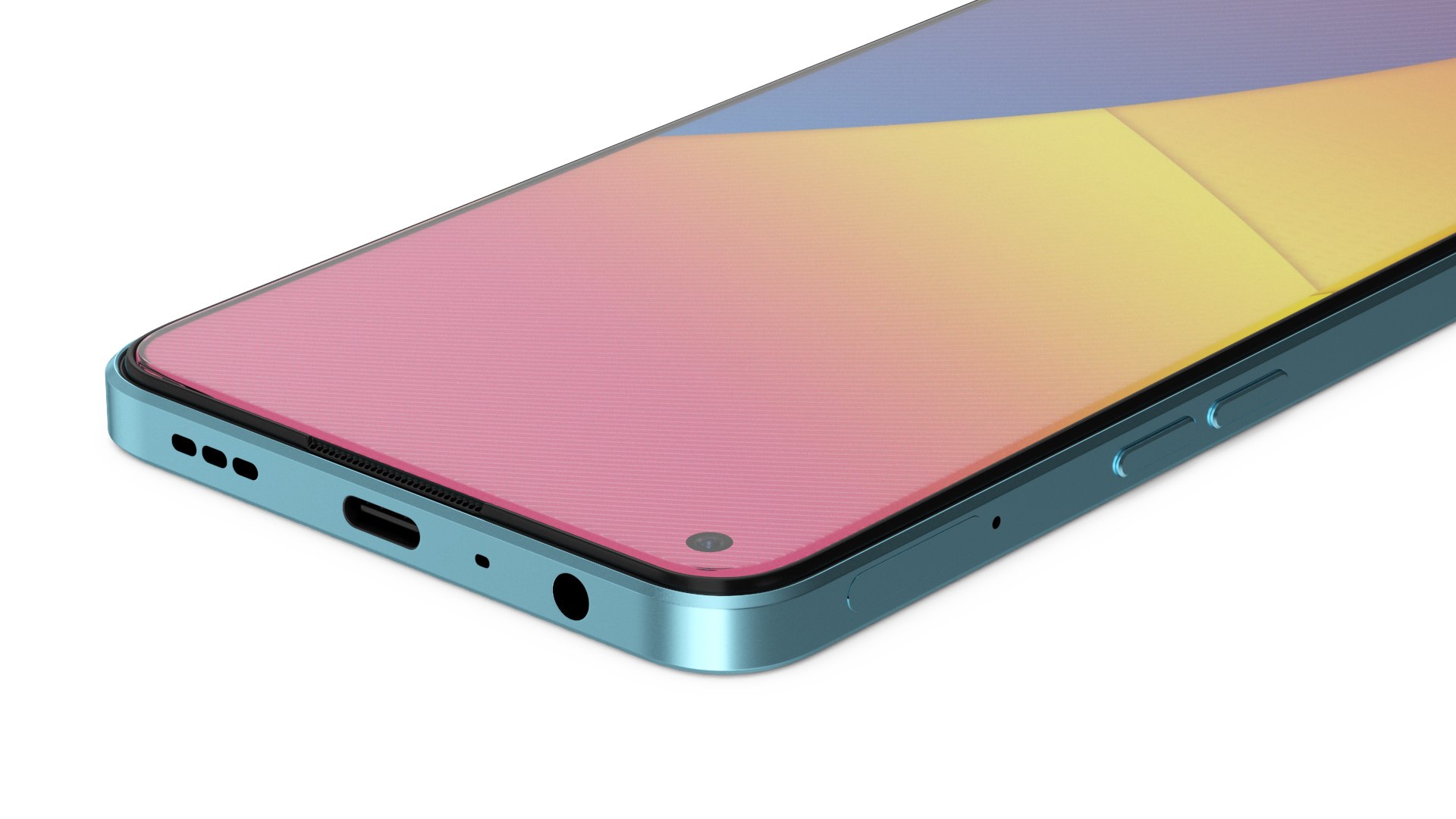Cellphone OPPO F21 Pro Blue 3D model - TurboSquid 1998233