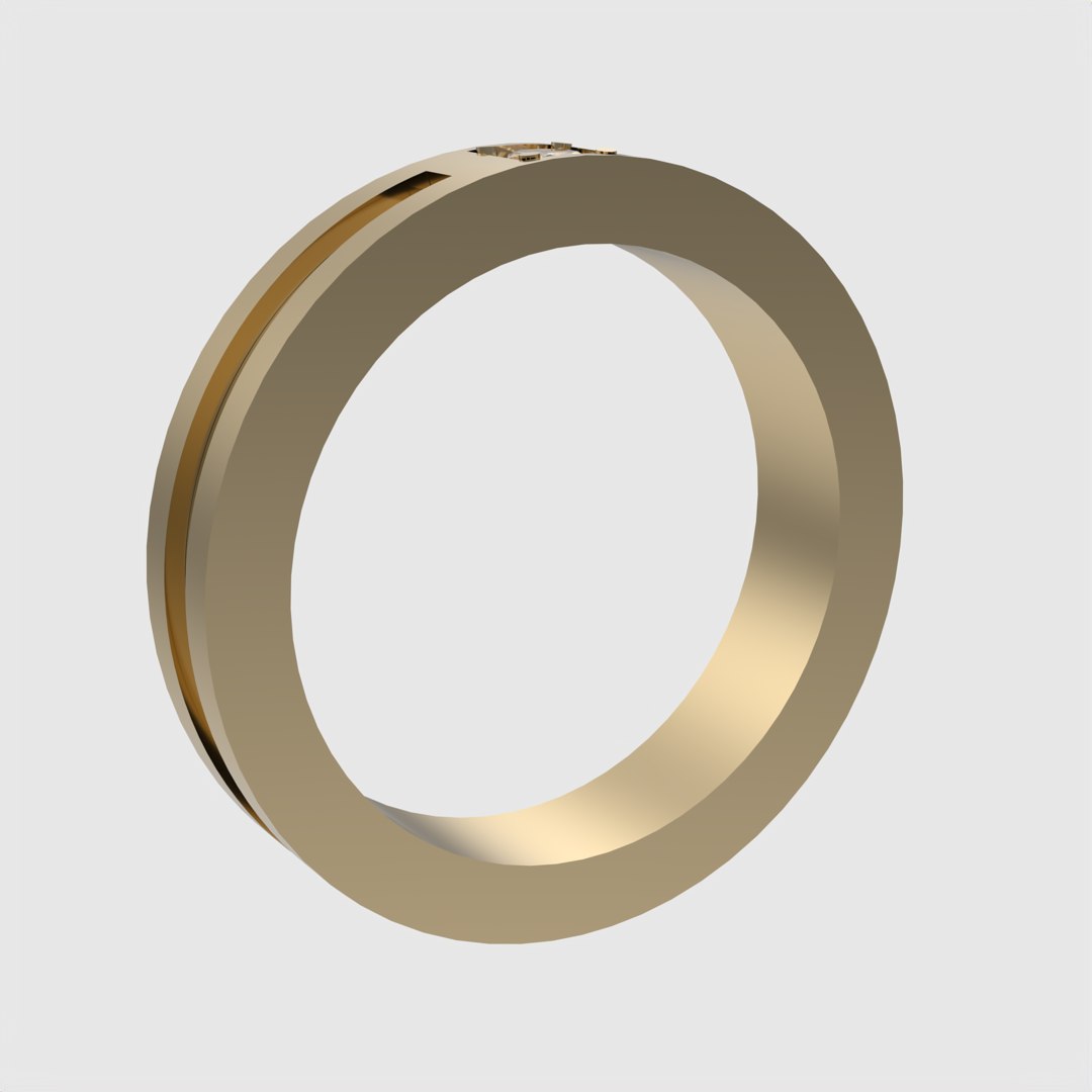 3D Modern Channel Set Ring JDBCo - TurboSquid 2344009
