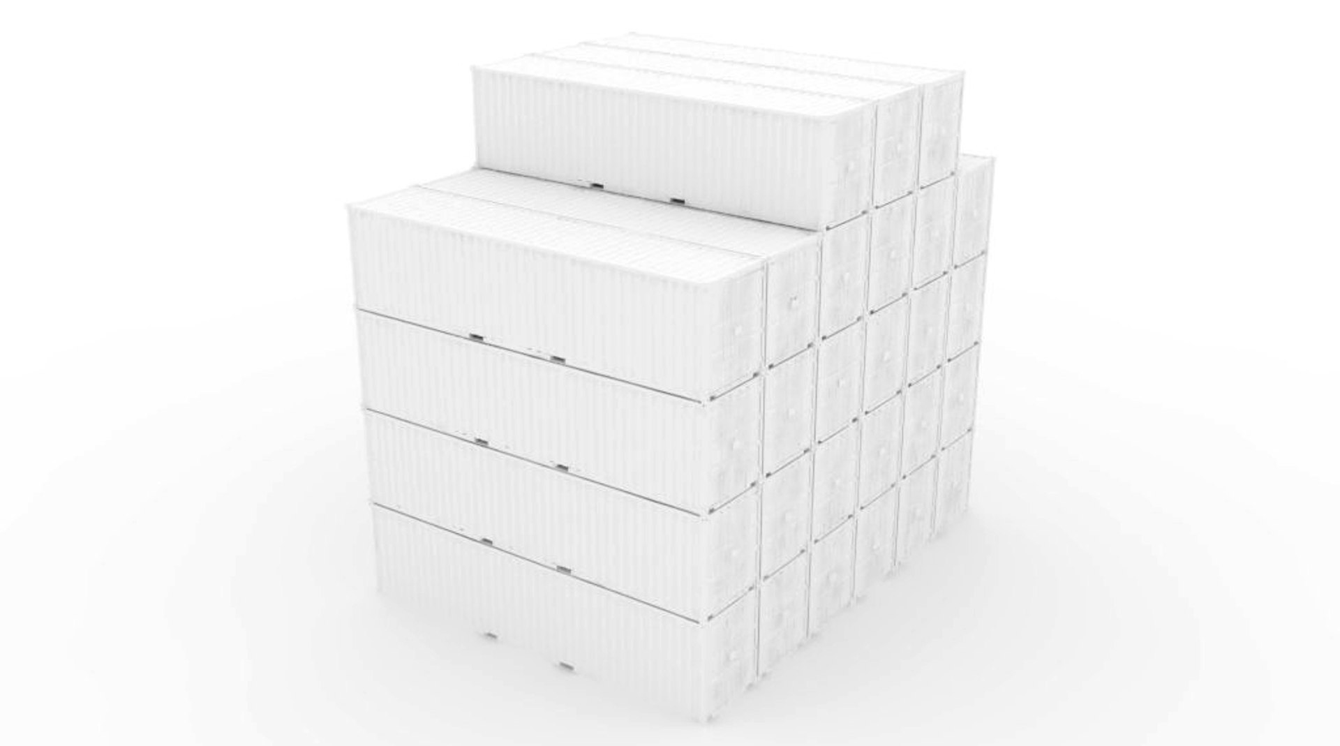 3ds shipping container stack