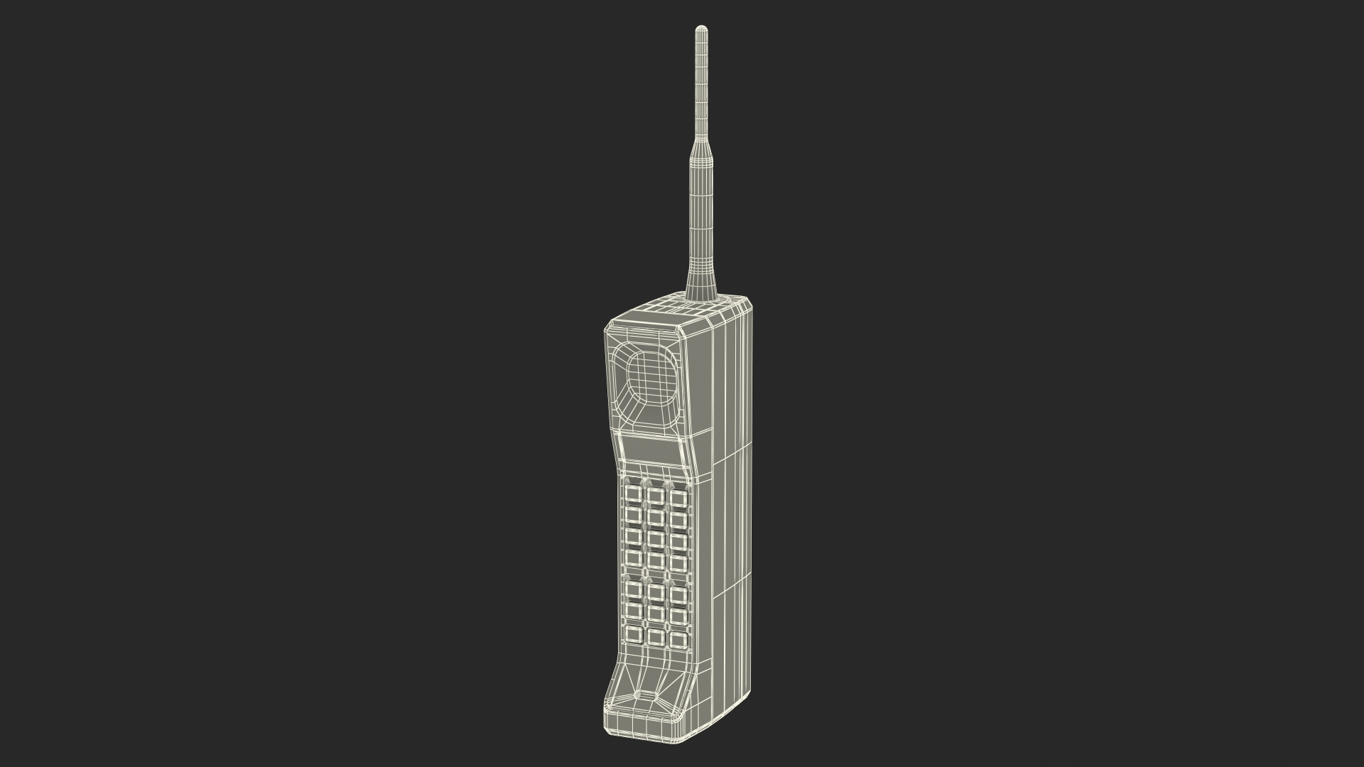 Vintage 80s Brick Mobile Phone Model - TurboSquid 1794522