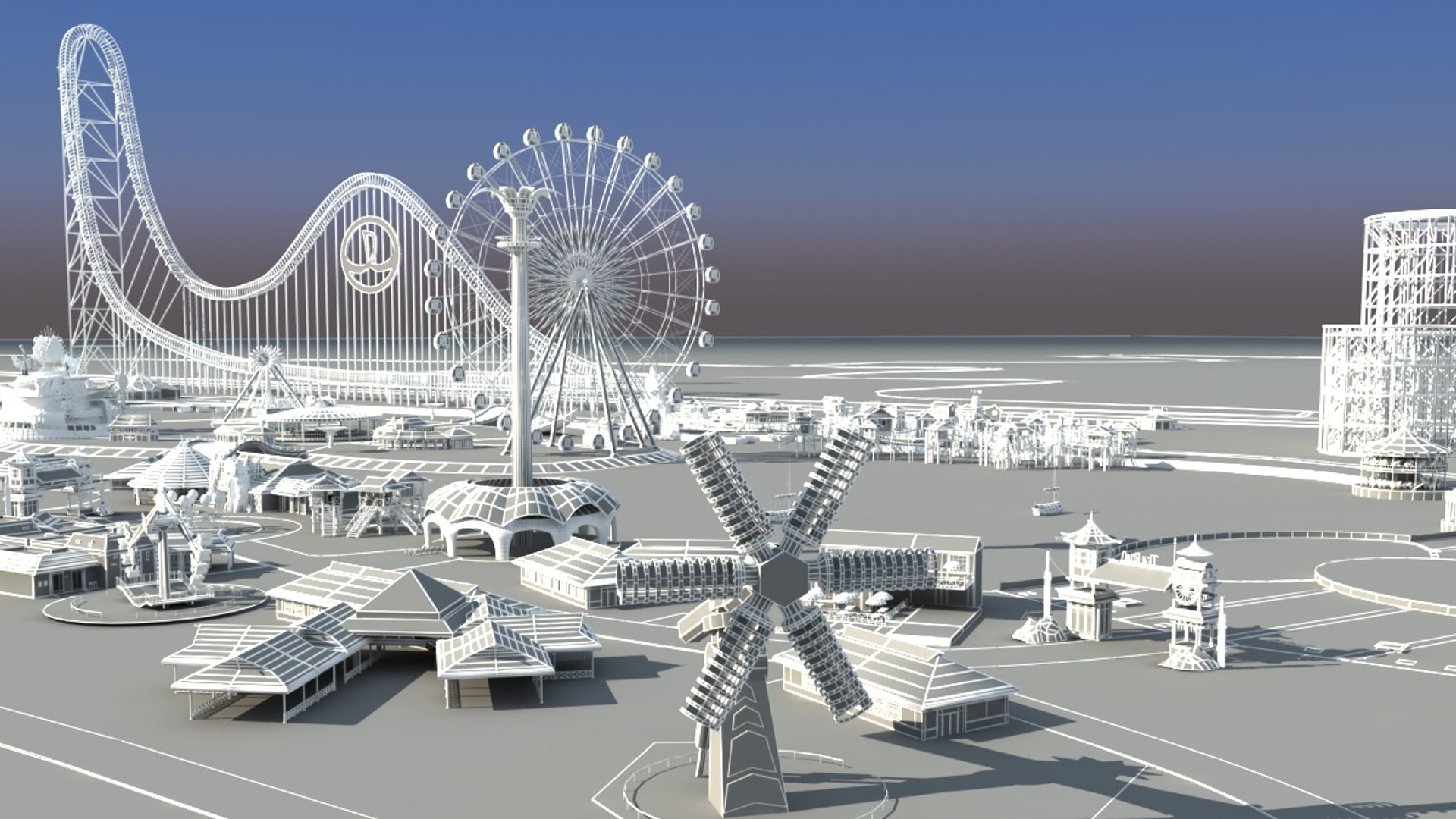 3D Amusement Park 3 Model - TurboSquid 2366514