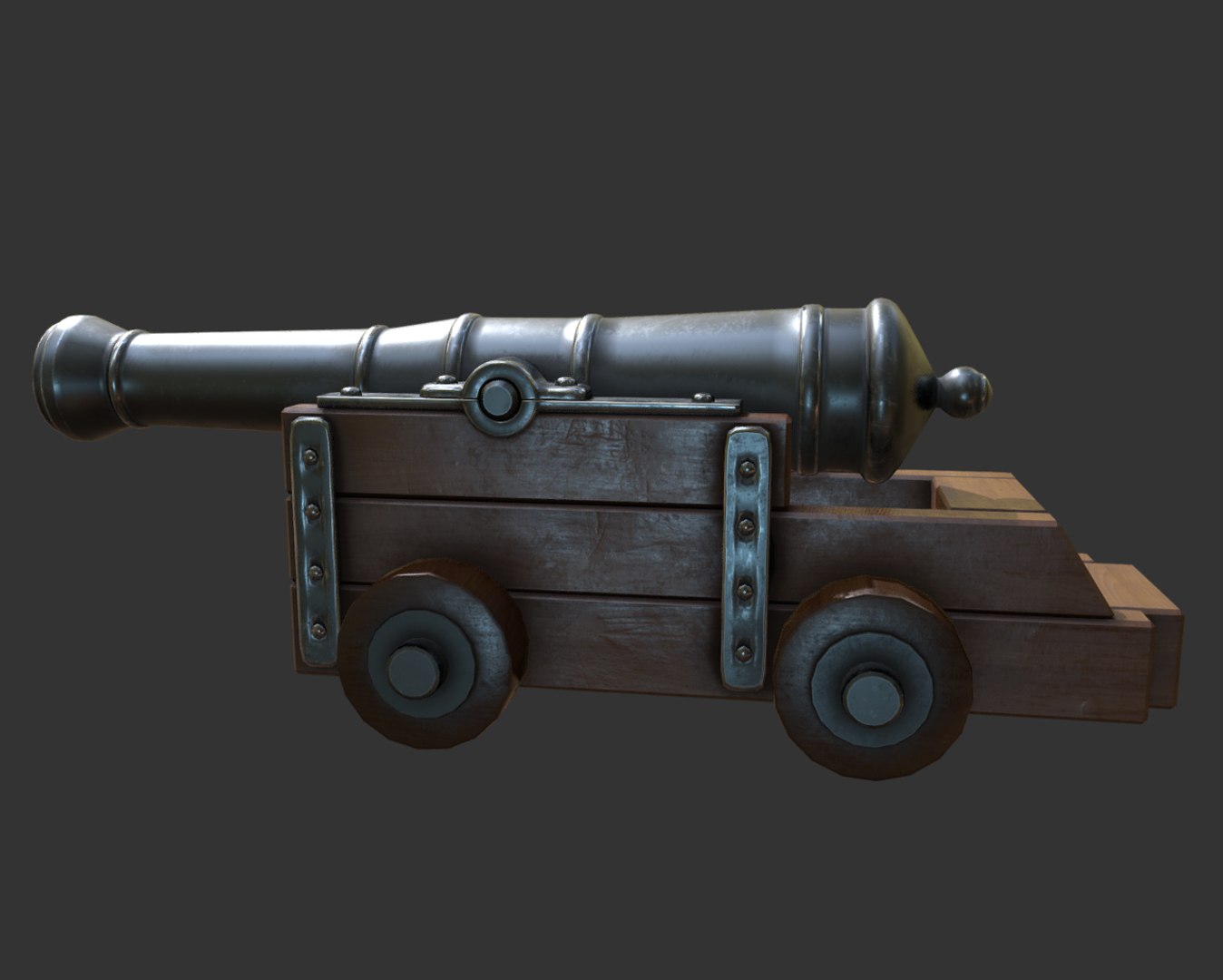 3D Model Realistic Cannon - Pbr - TurboSquid 1318070