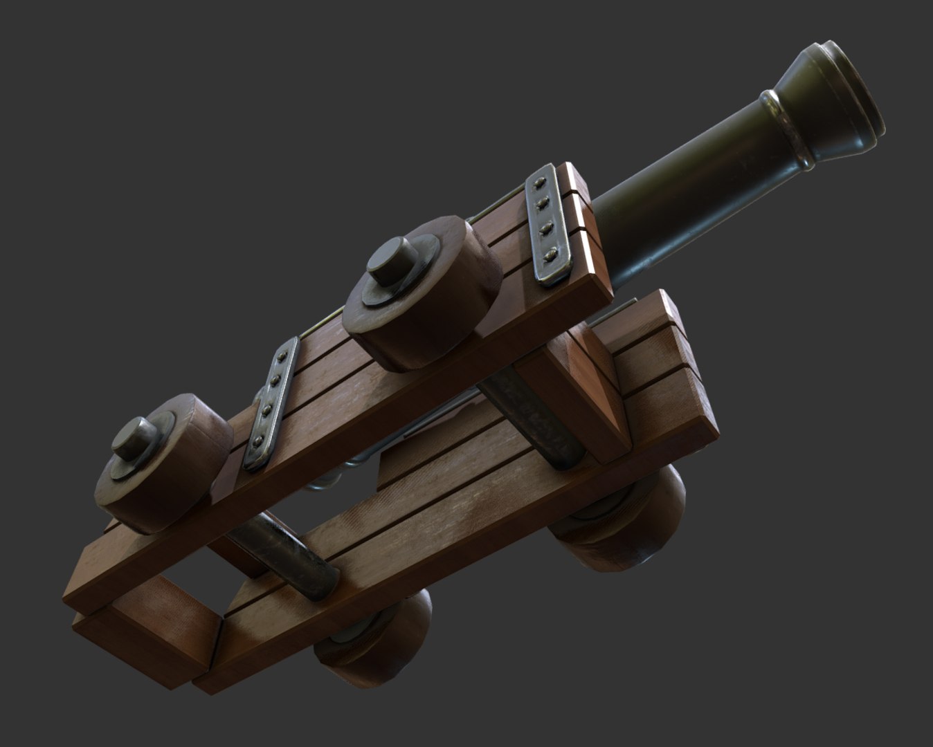 3D Model Realistic Cannon - Pbr - TurboSquid 1318070