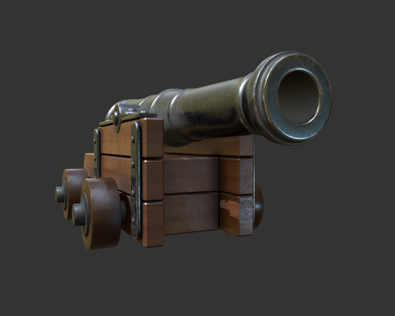 3D Model Realistic Cannon - Pbr - TurboSquid 1318070