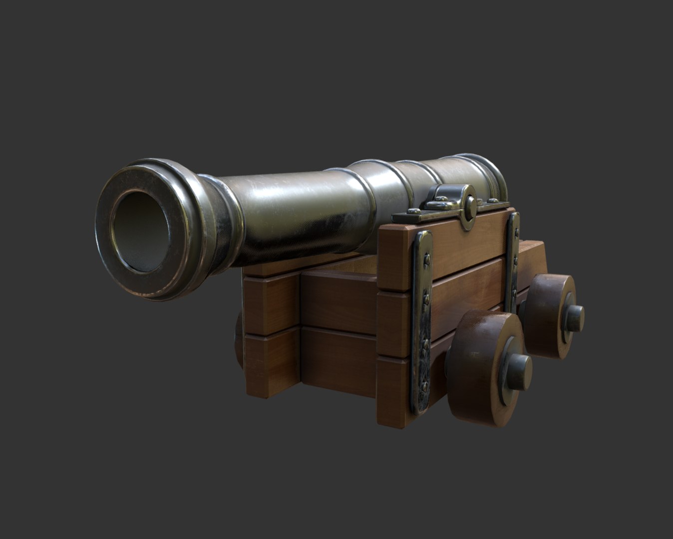 3D Model Realistic Cannon - Pbr - TurboSquid 1318070