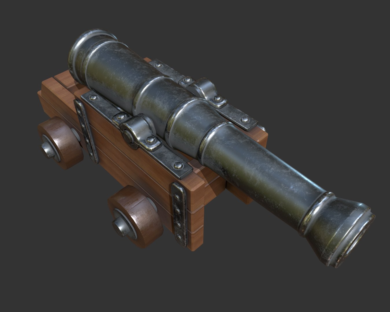 3D Model Realistic Cannon - Pbr - TurboSquid 1318070