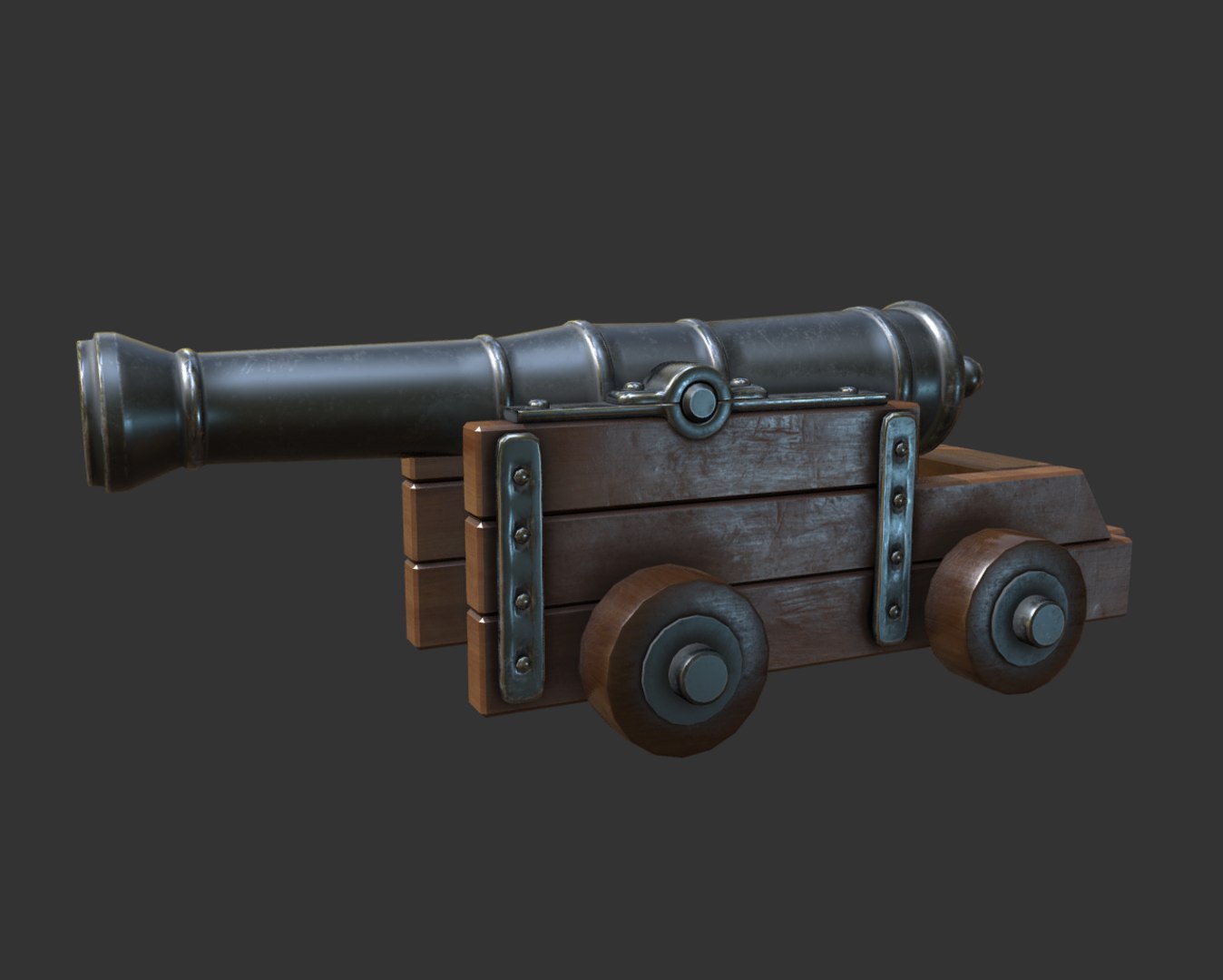 3D Model Realistic Cannon - Pbr - TurboSquid 1318070