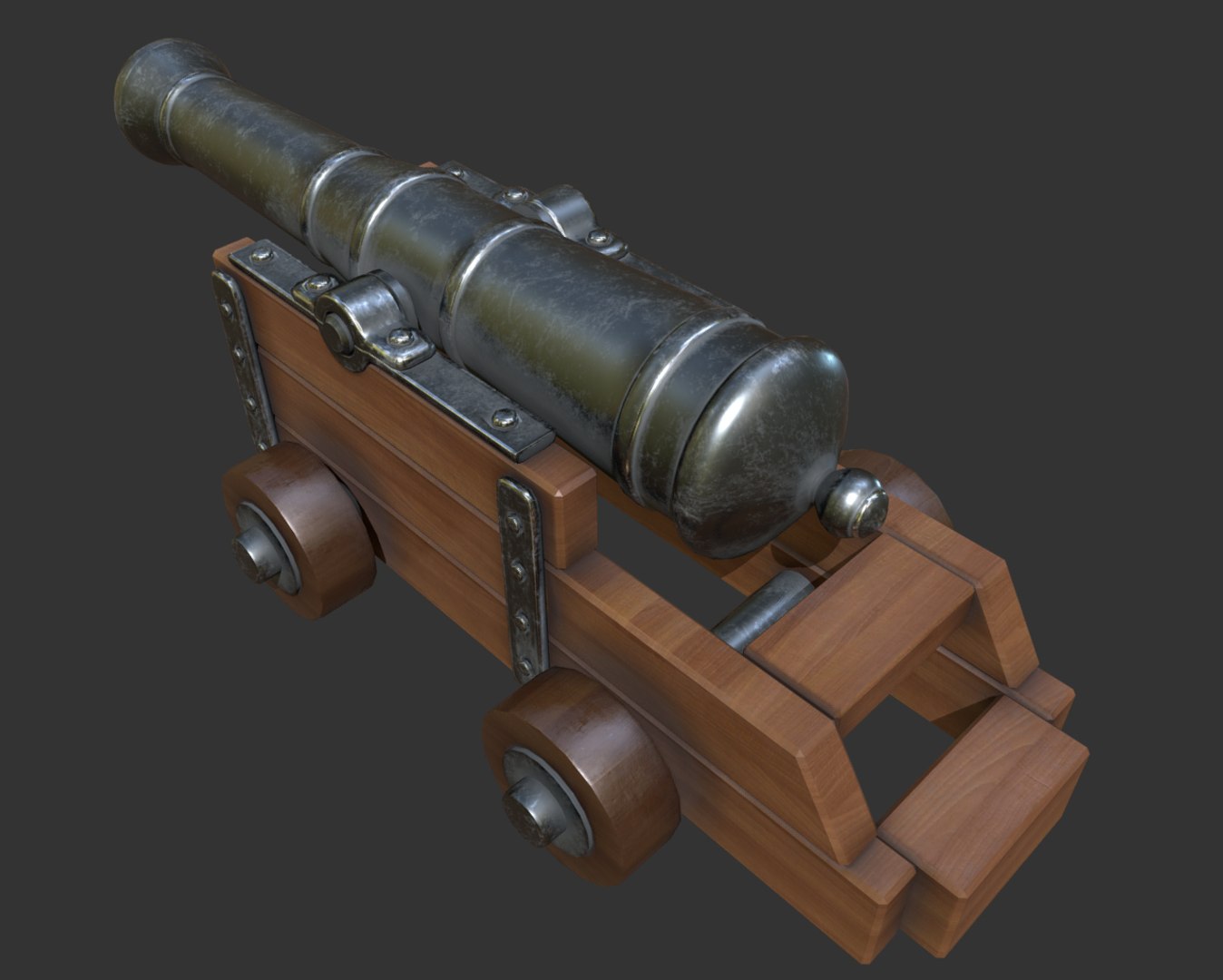 3D Model Realistic Cannon - Pbr - TurboSquid 1318070