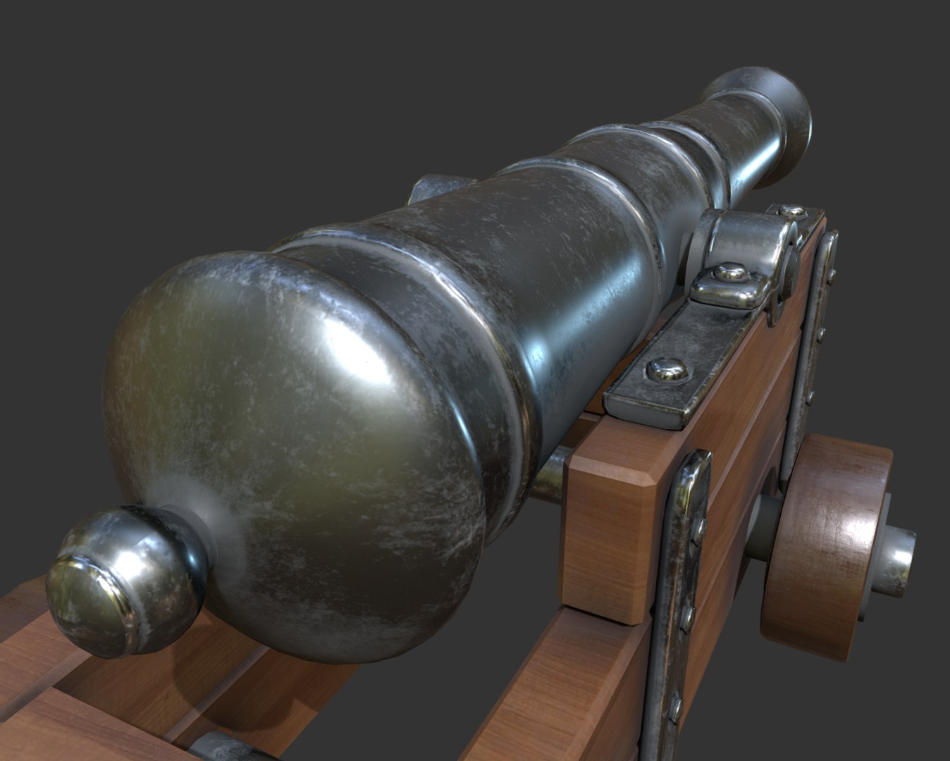 3D Model Realistic Cannon - Pbr - TurboSquid 1318070