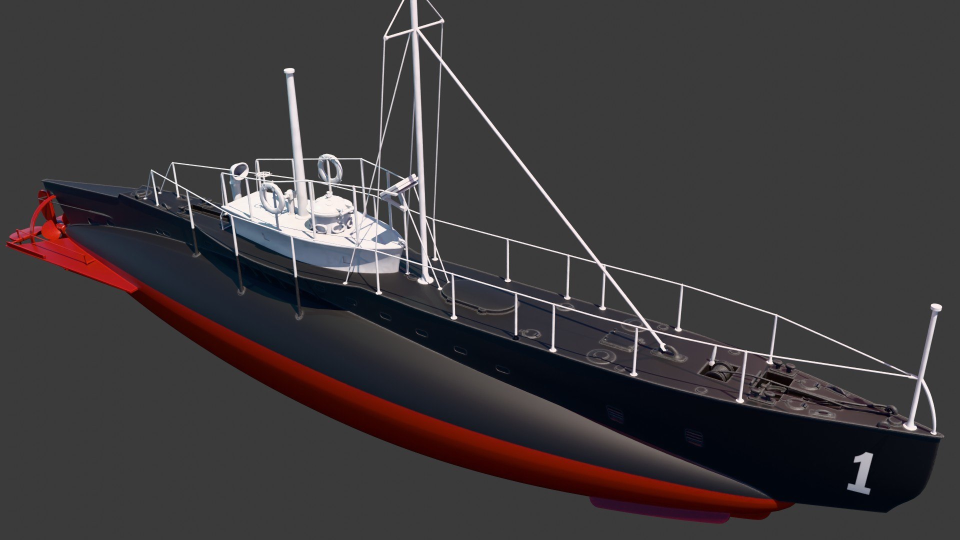 Hms Hajen Submarine 3D Model - TurboSquid 2291087