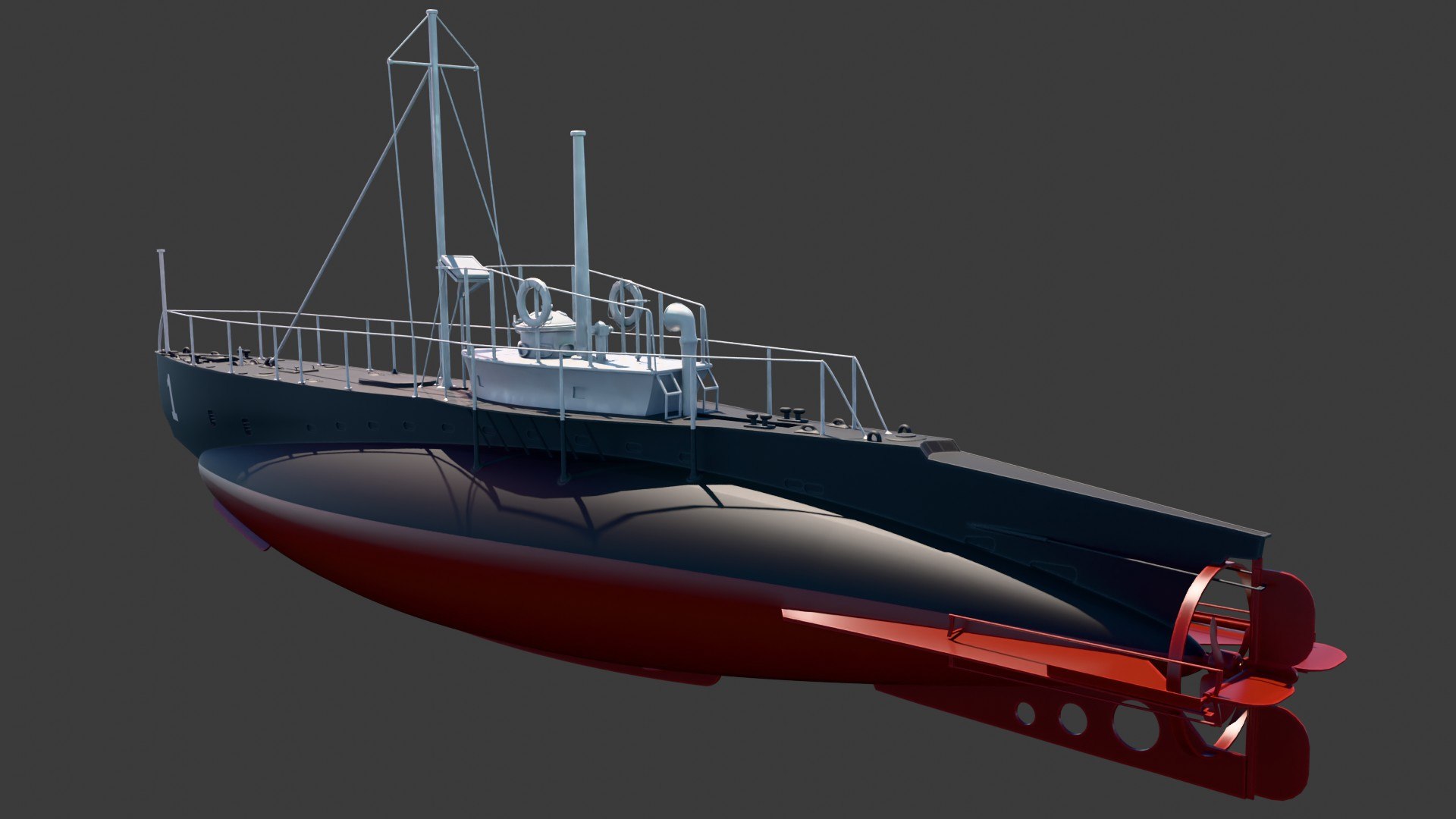 Hms Hajen Submarine 3D Model - TurboSquid 2291087