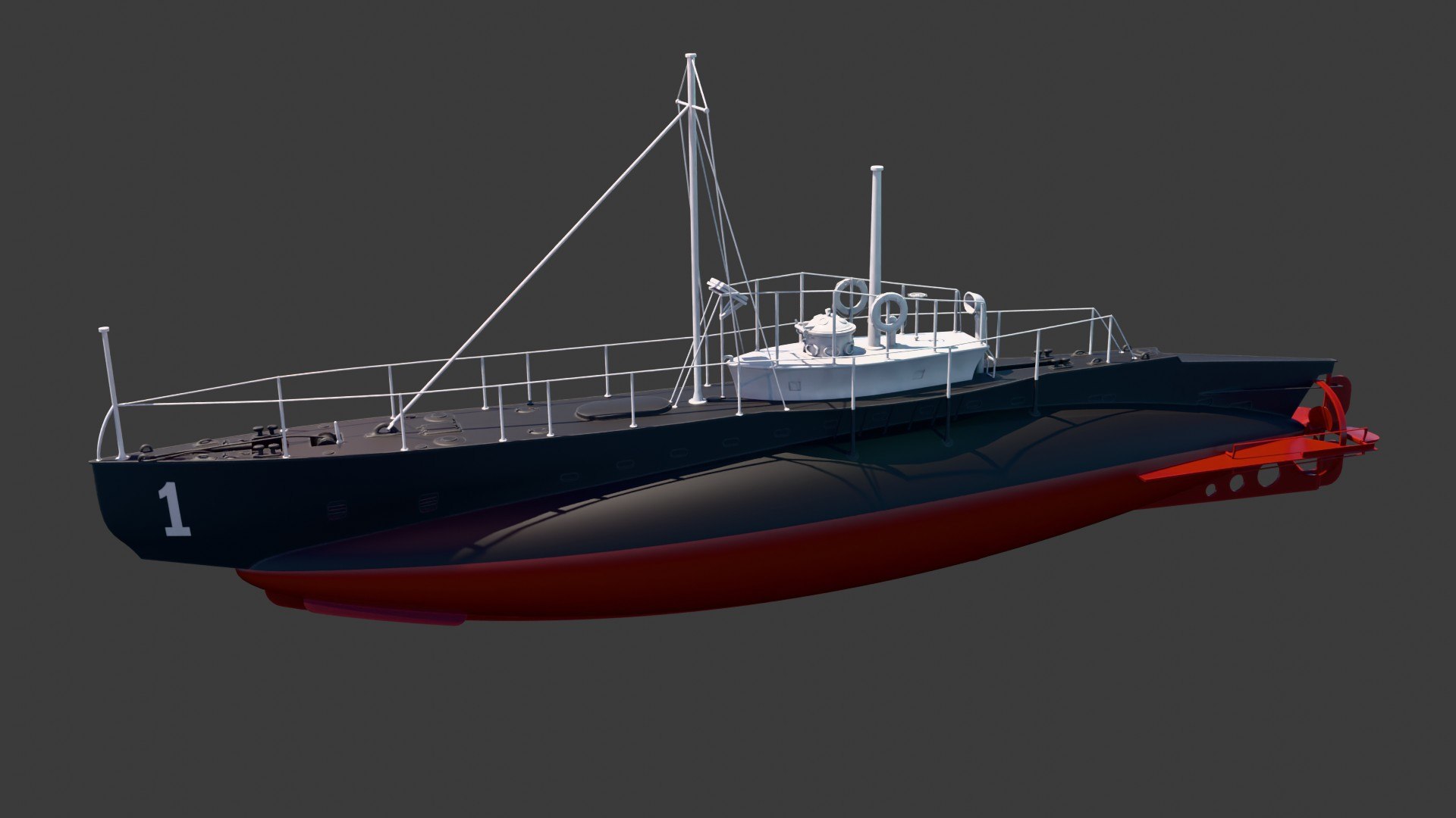 Hms Hajen Submarine 3D Model - TurboSquid 2291087