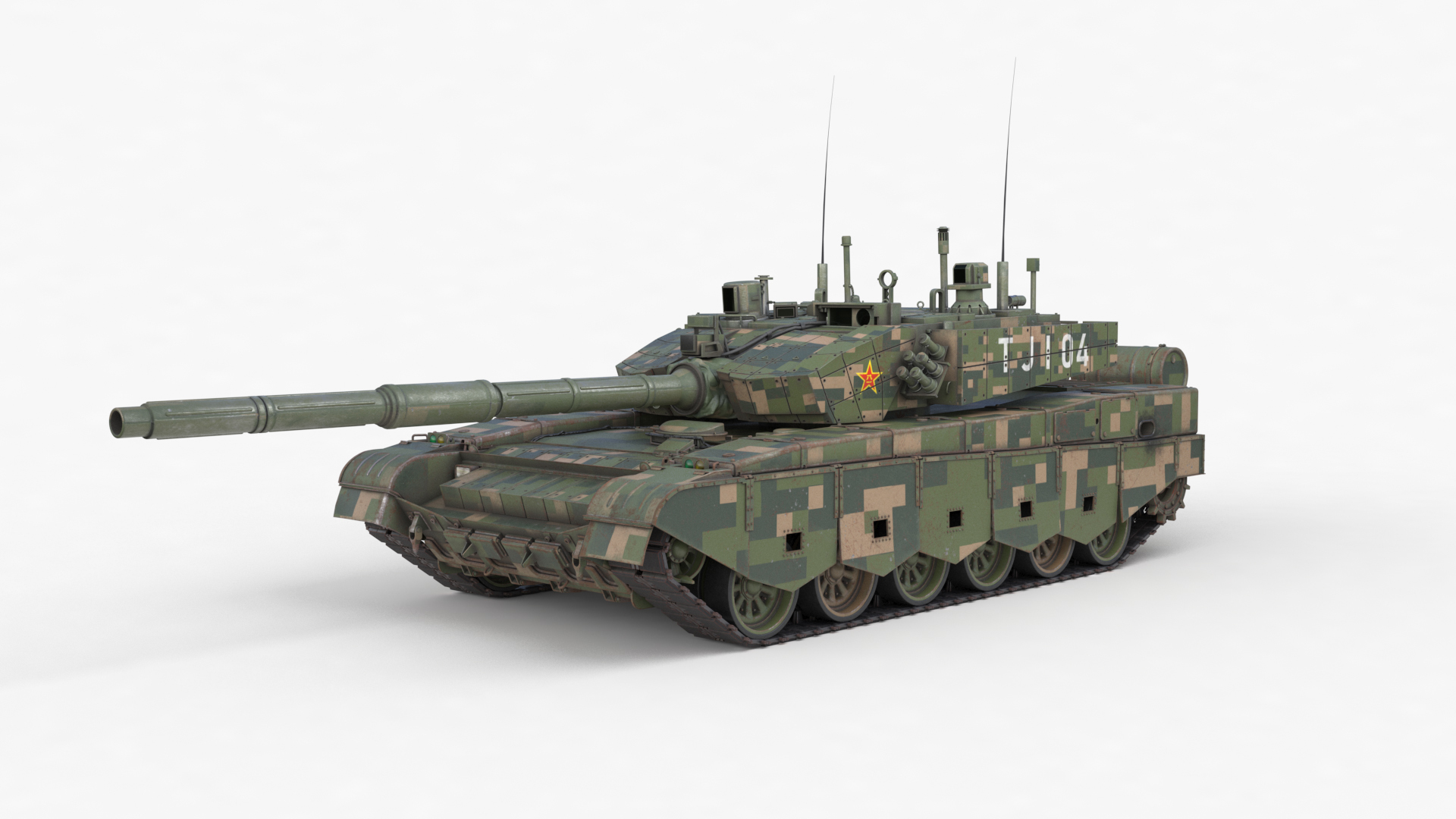 Tank China Type ZTZ 99A MTB Vray Model - TurboSquid 1724949