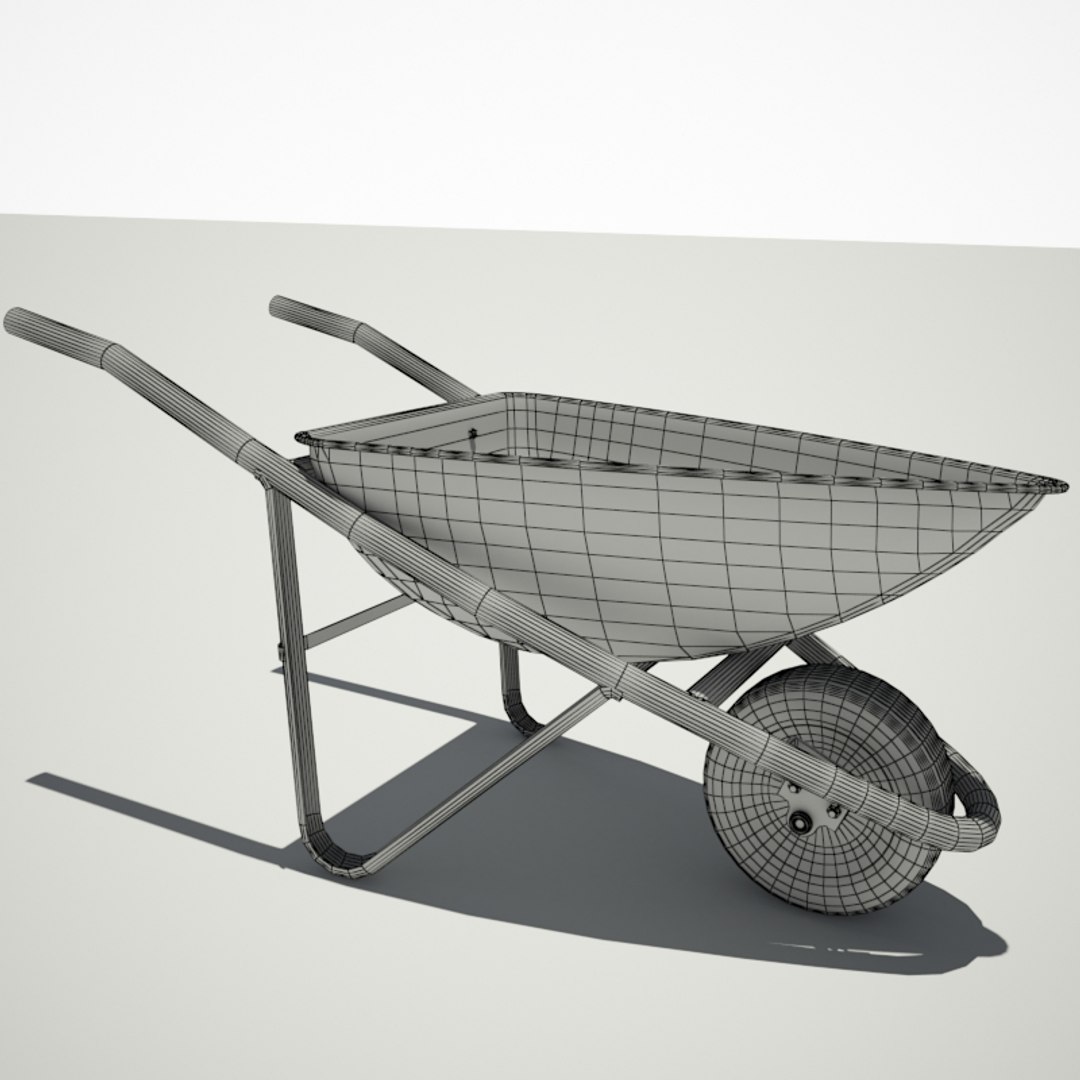 3d village wheelbarrow model