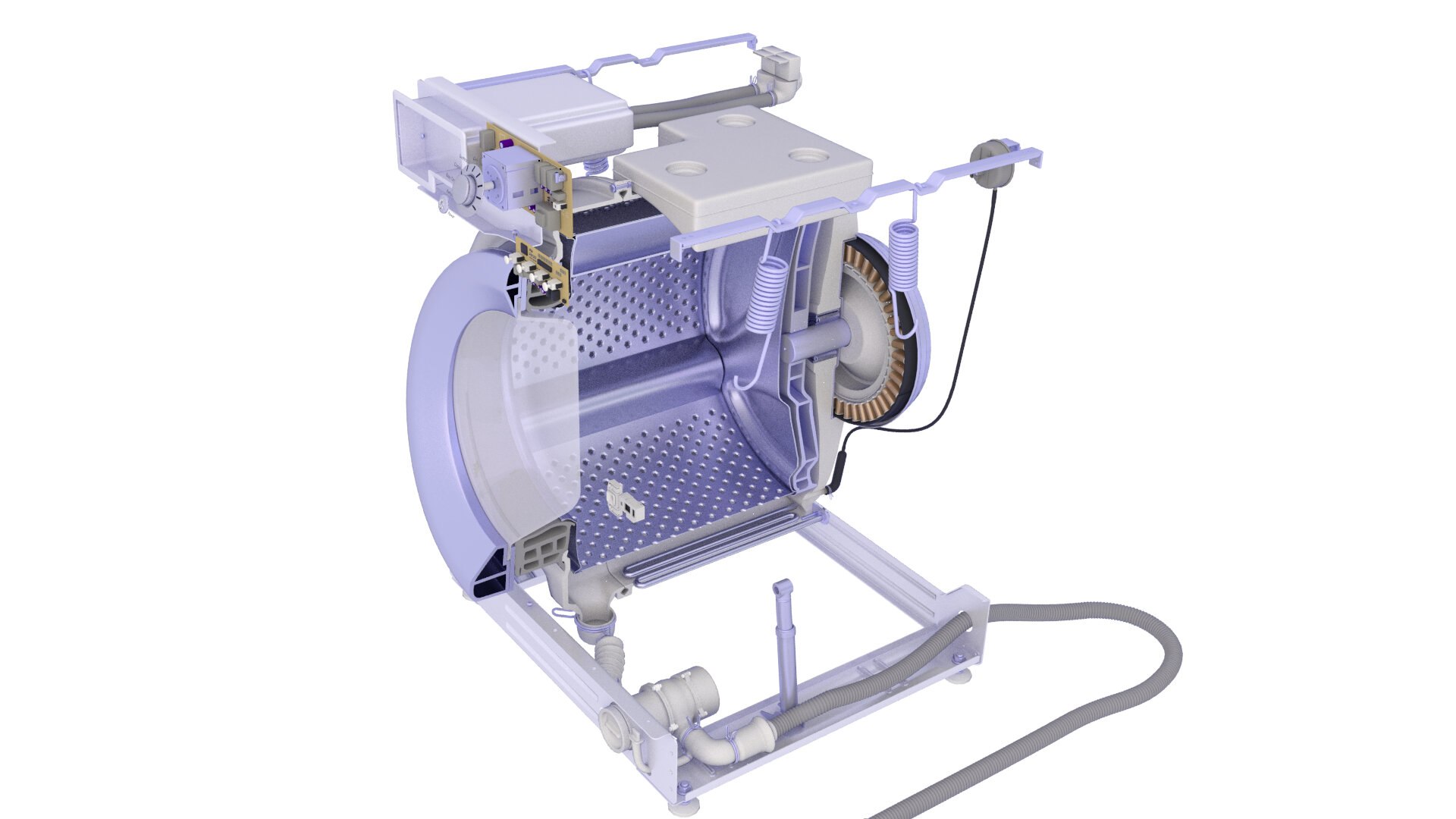 Washing Machine 3D Model - TurboSquid 1529539