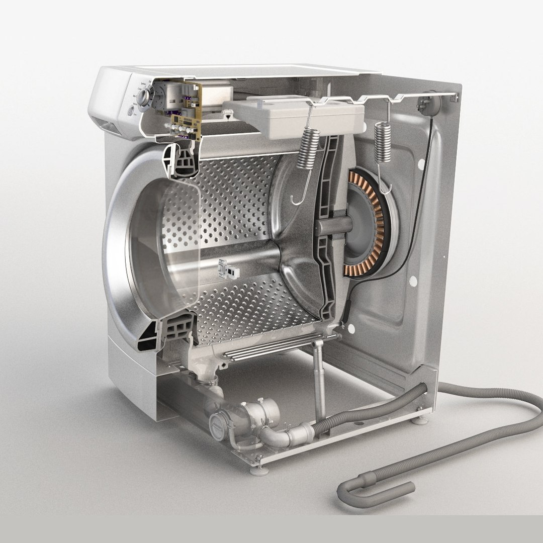 Washing Machine 3D Model - TurboSquid 1529539