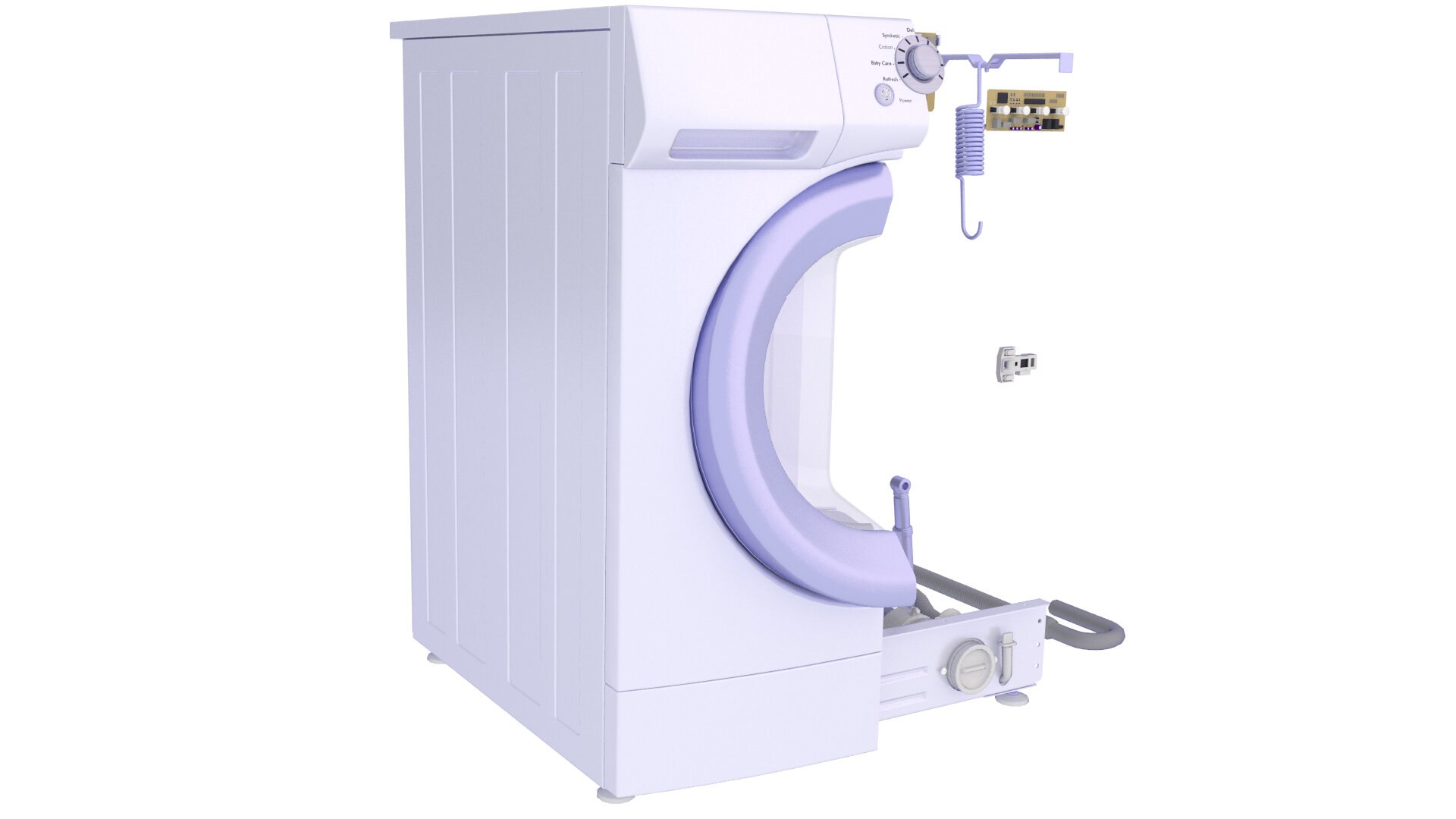 Washing Machine 3D Model - TurboSquid 1529539