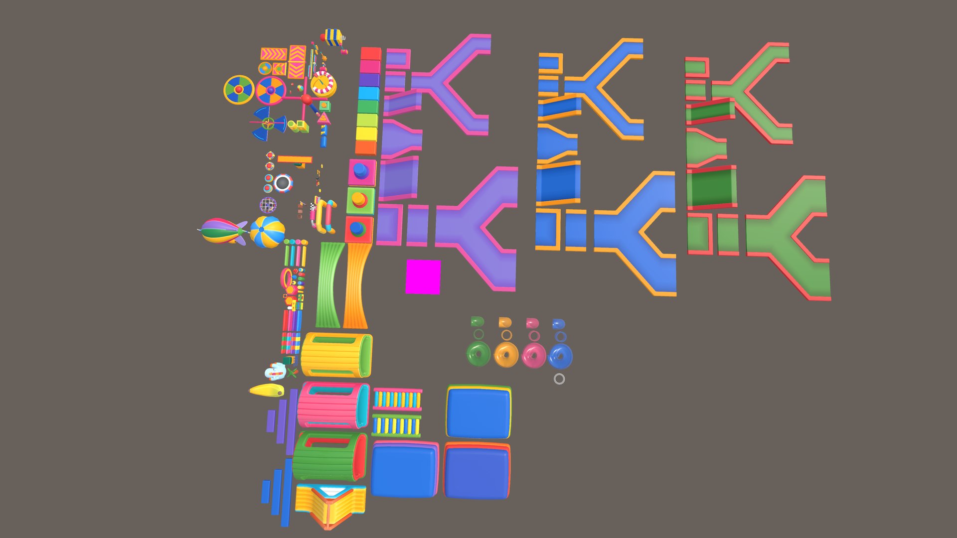 Platformer 2 Obstacles - Low Poly Asset Pack Model - TurboSquid 2324554