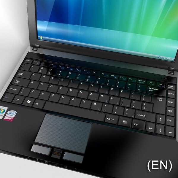 3d notebook laptop model