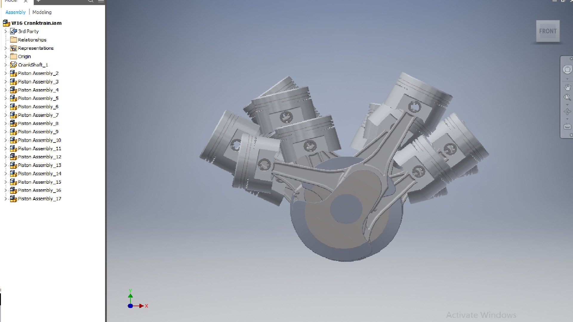 3D W16 Engine Crankshaft Model - TurboSquid 1791138