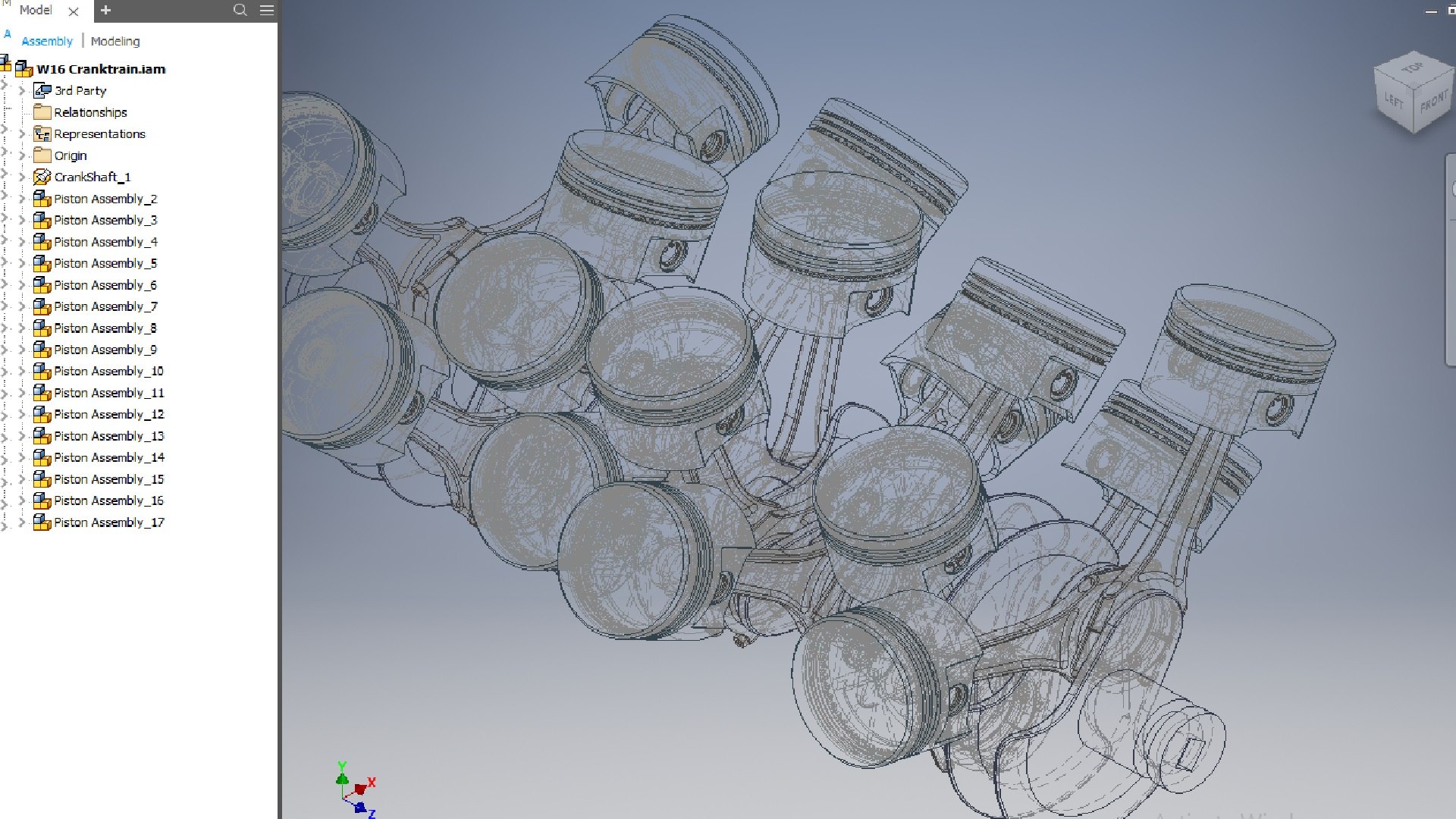3D W16 Engine Crankshaft Model - TurboSquid 1791138
