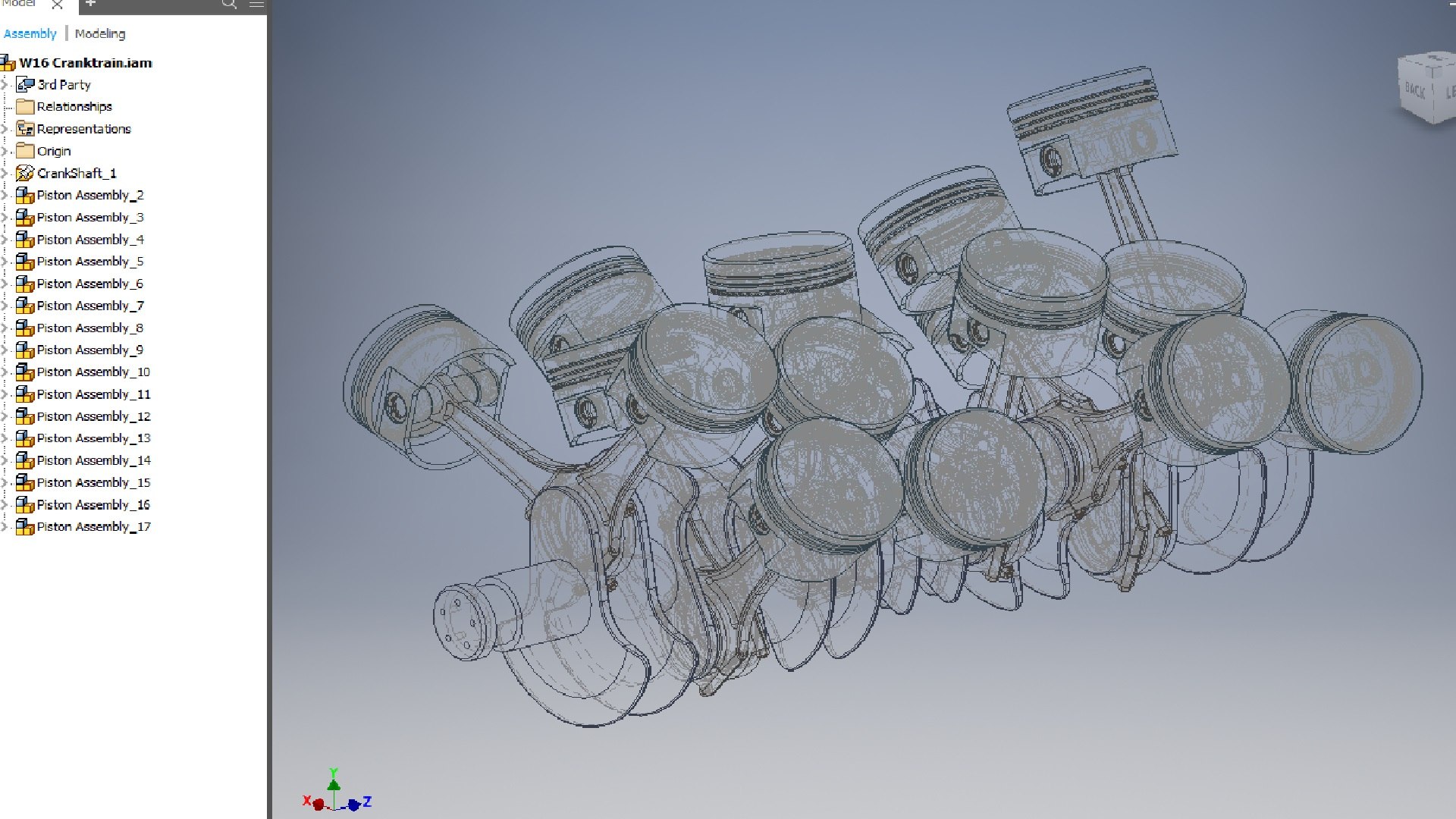 3D W16 Engine Crankshaft Model - TurboSquid 1791138