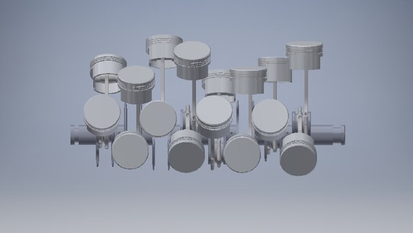 w16エンジンクランクシャフト3Dモデル - TurboSquid 1791138