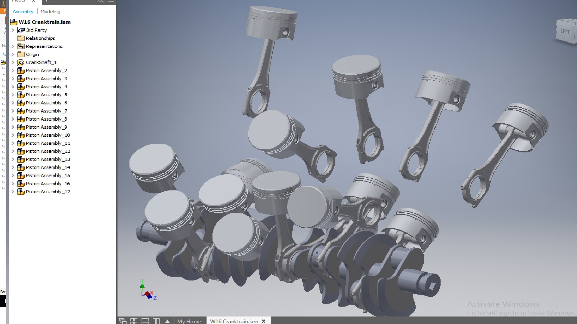 3D W16 Engine Crankshaft Model - TurboSquid 1791138