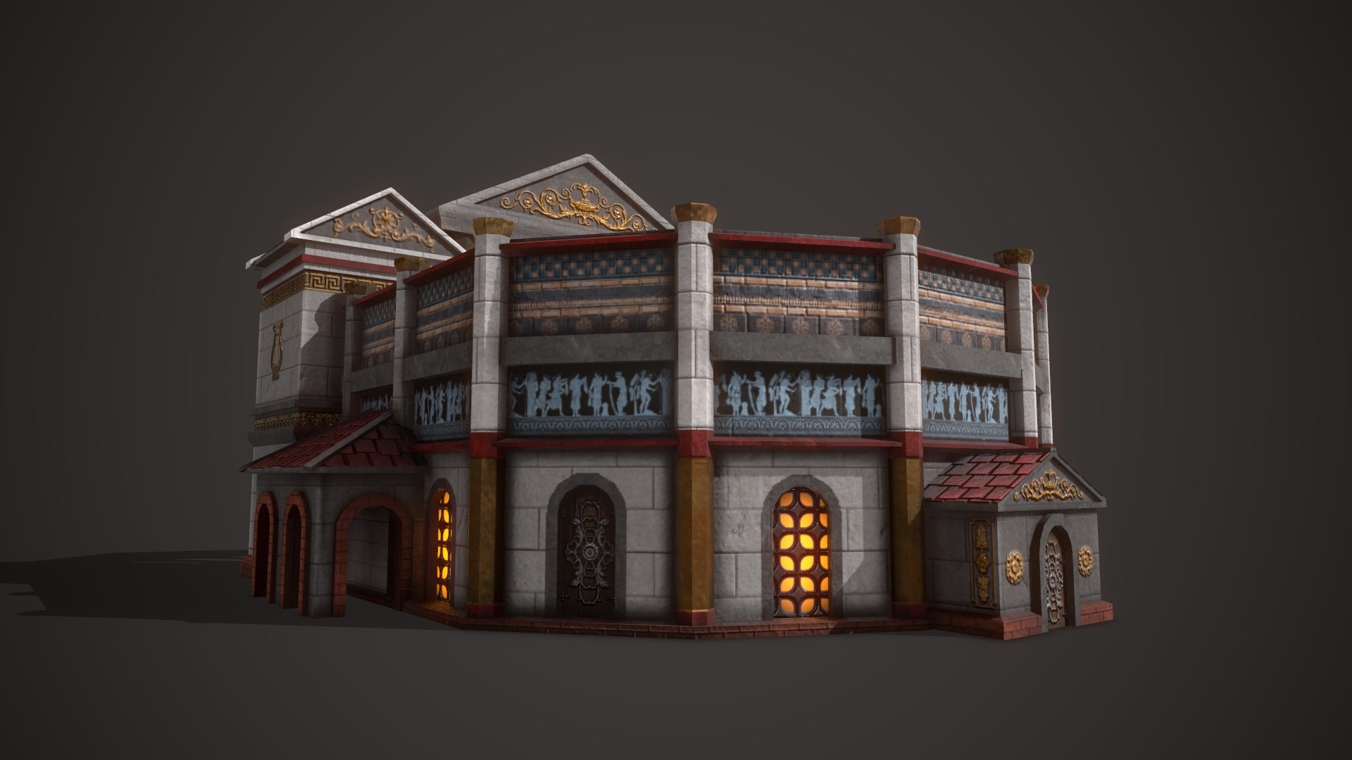 Ancient odeum 3D model - TurboSquid 1650398