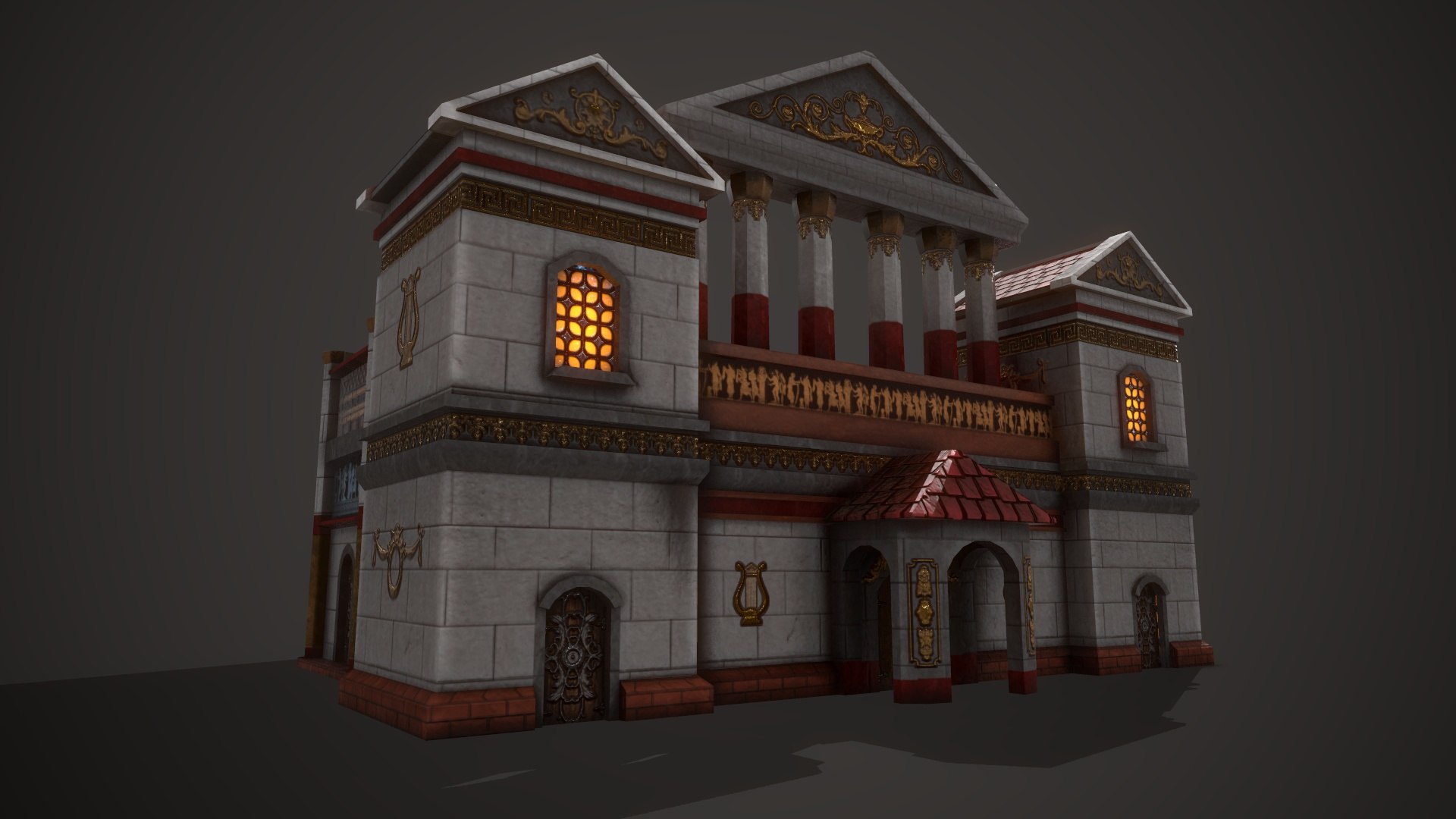 Ancient odeum 3D model - TurboSquid 1650398