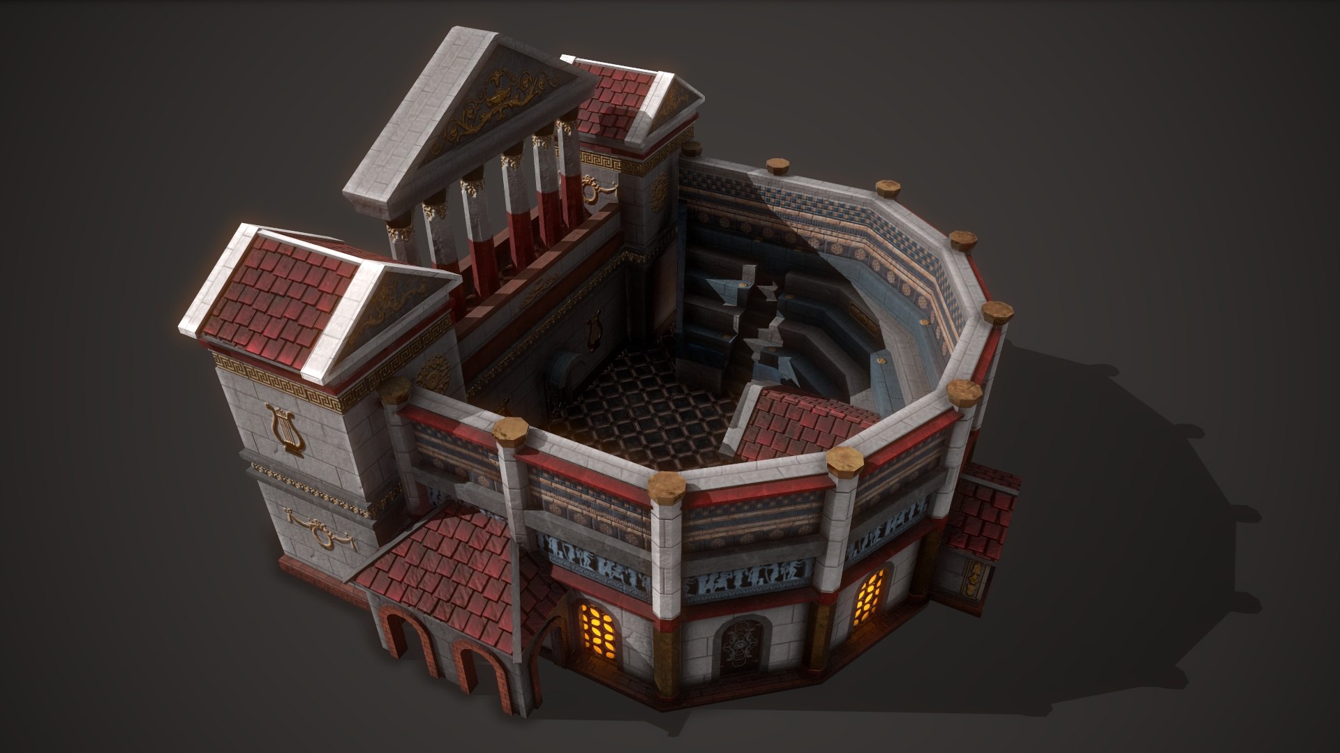 Ancient odeum 3D model - TurboSquid 1650398