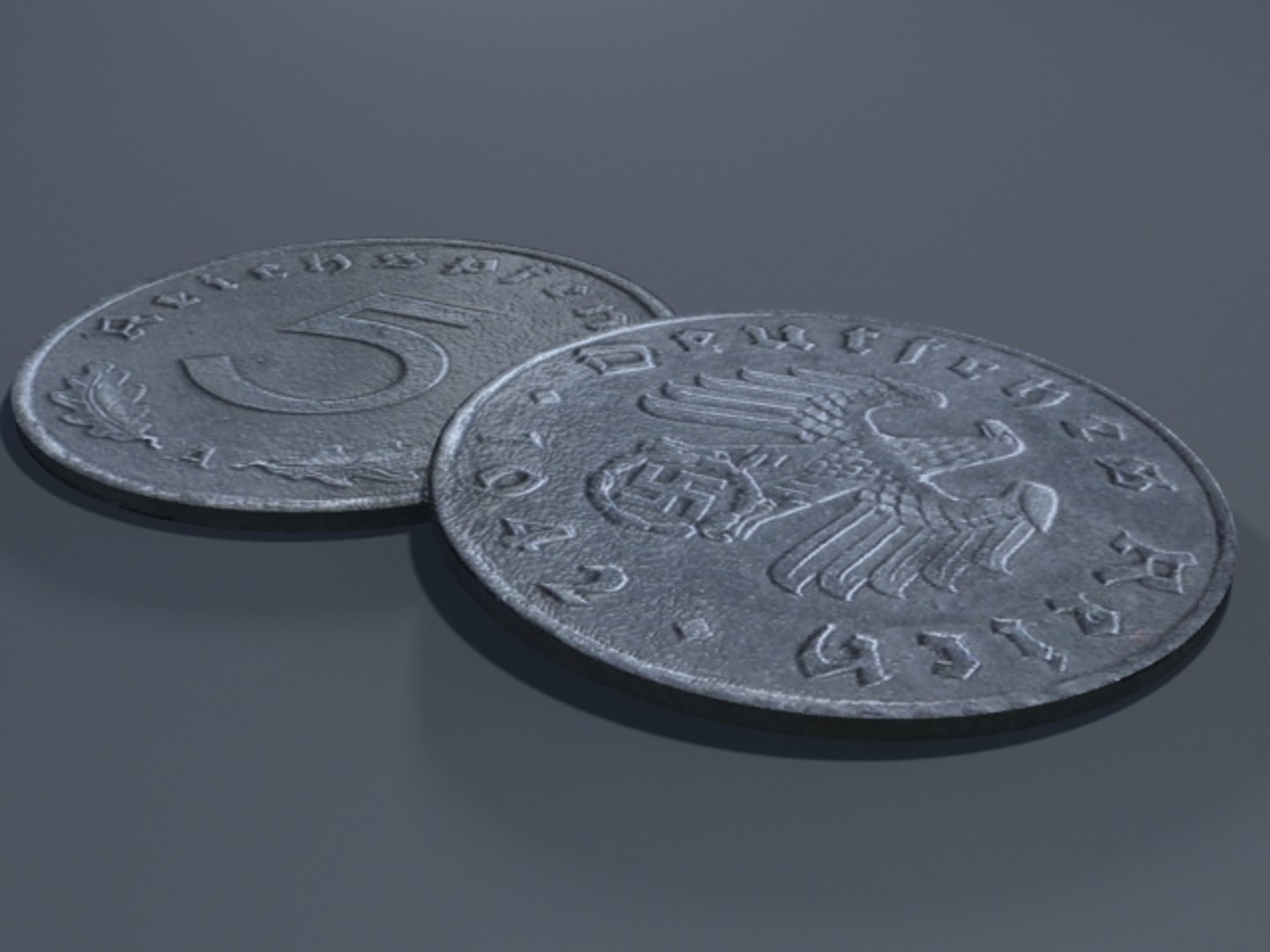 3d model reichspfennigs coins