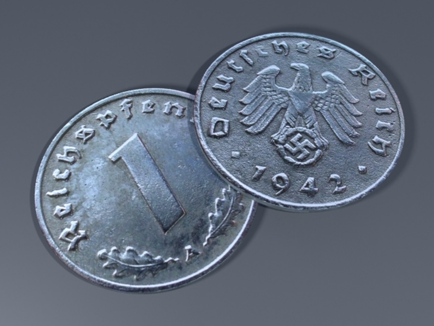 3d model reichspfennigs coins