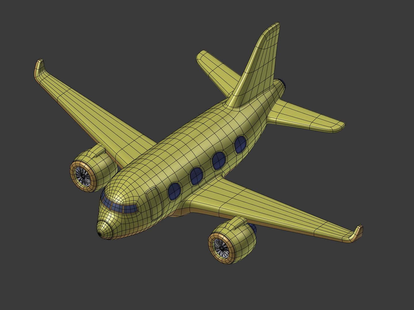Cartoon Airplane 3D Model - TurboSquid 1322440