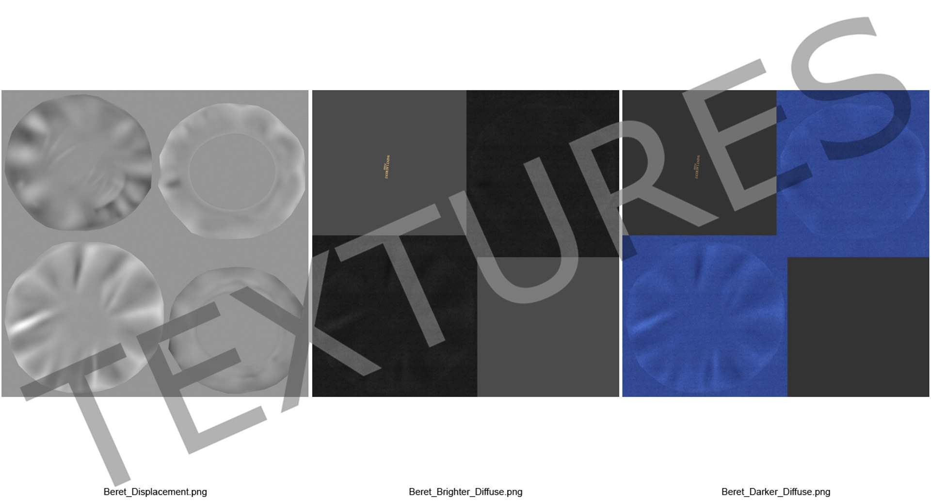 Wool Blue Beret Max