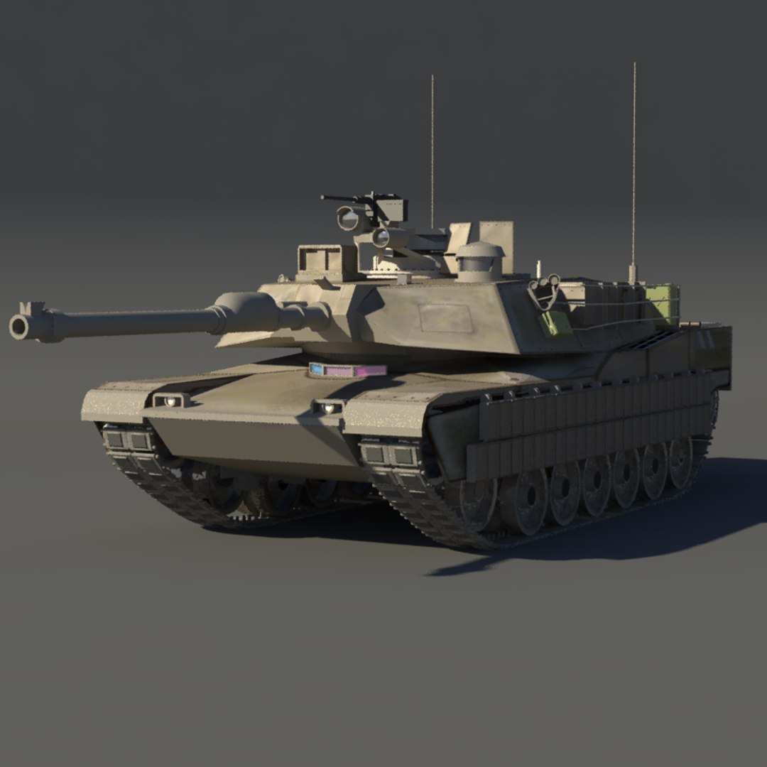 3d abrams tank m1