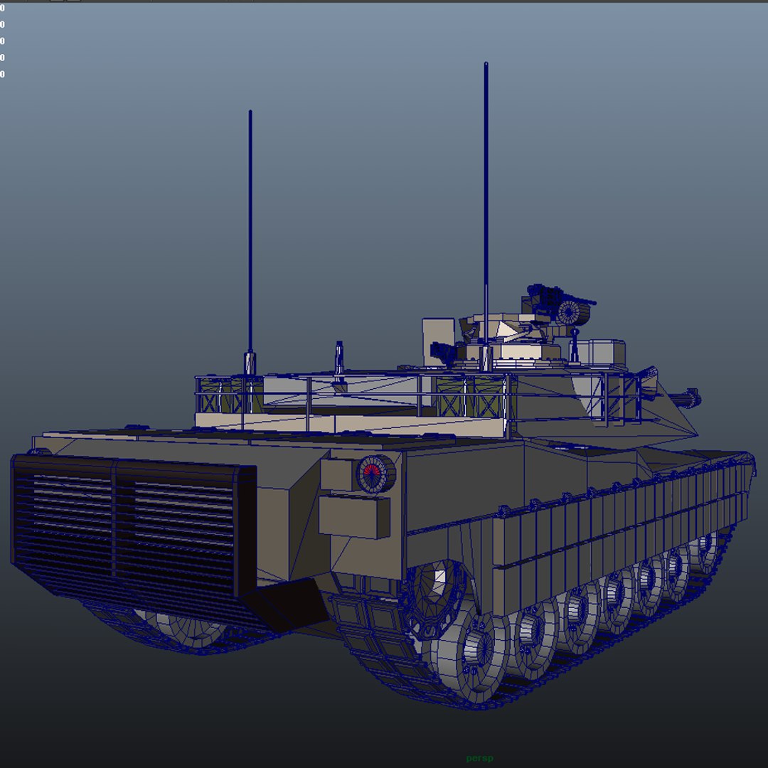 3d abrams tank m1