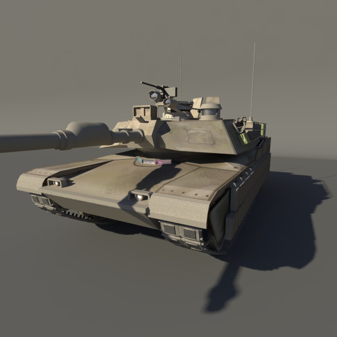 3d abrams tank m1