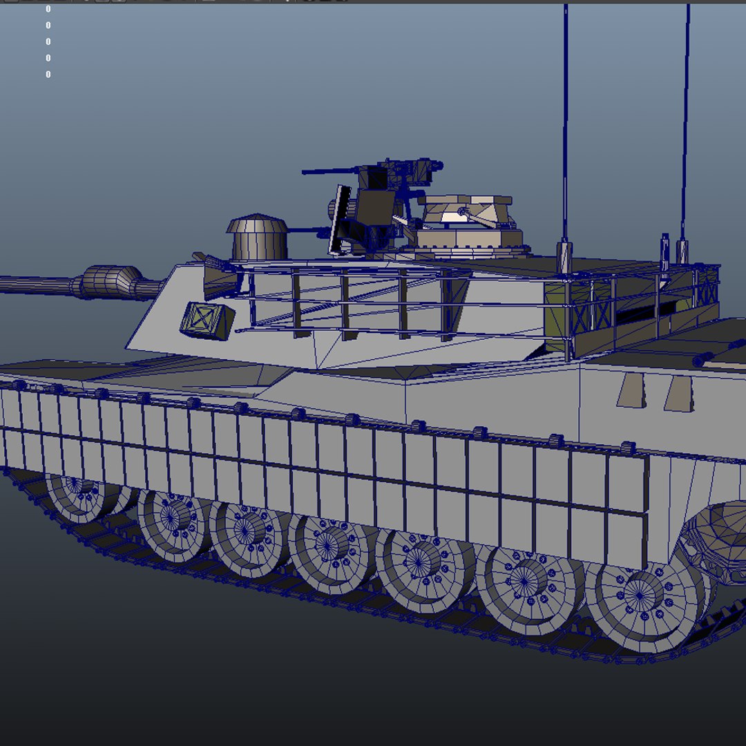 3d abrams tank m1