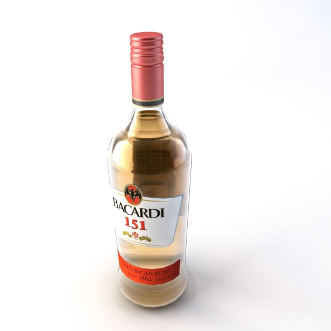 3d Bottle Bacardi 151