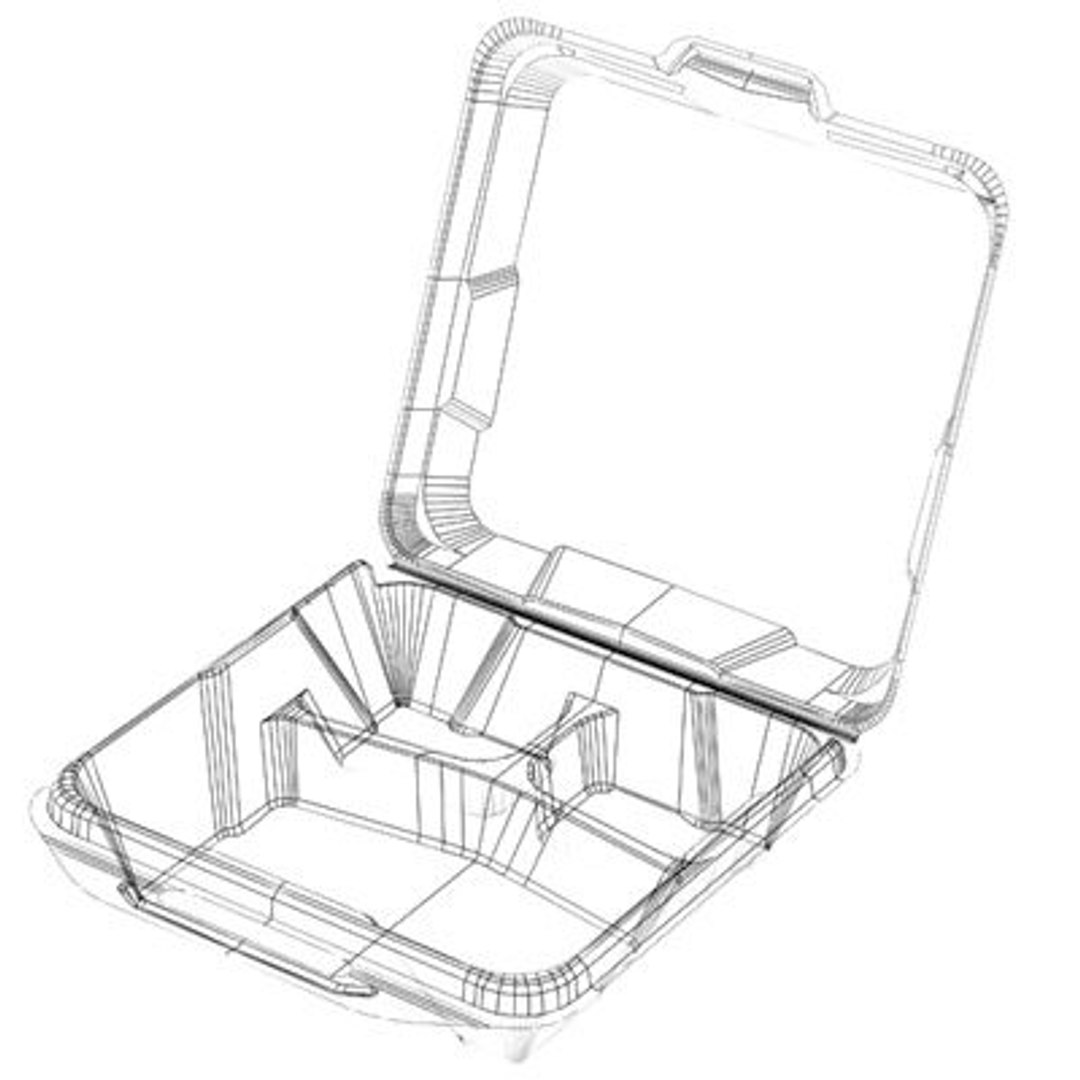 Food Container Foam 3d Model