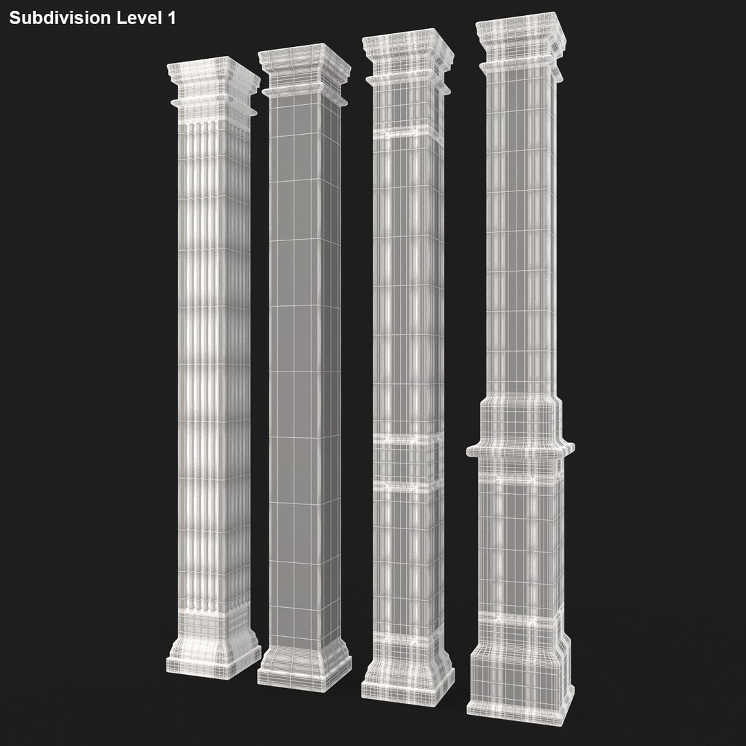 3d Model Column 08