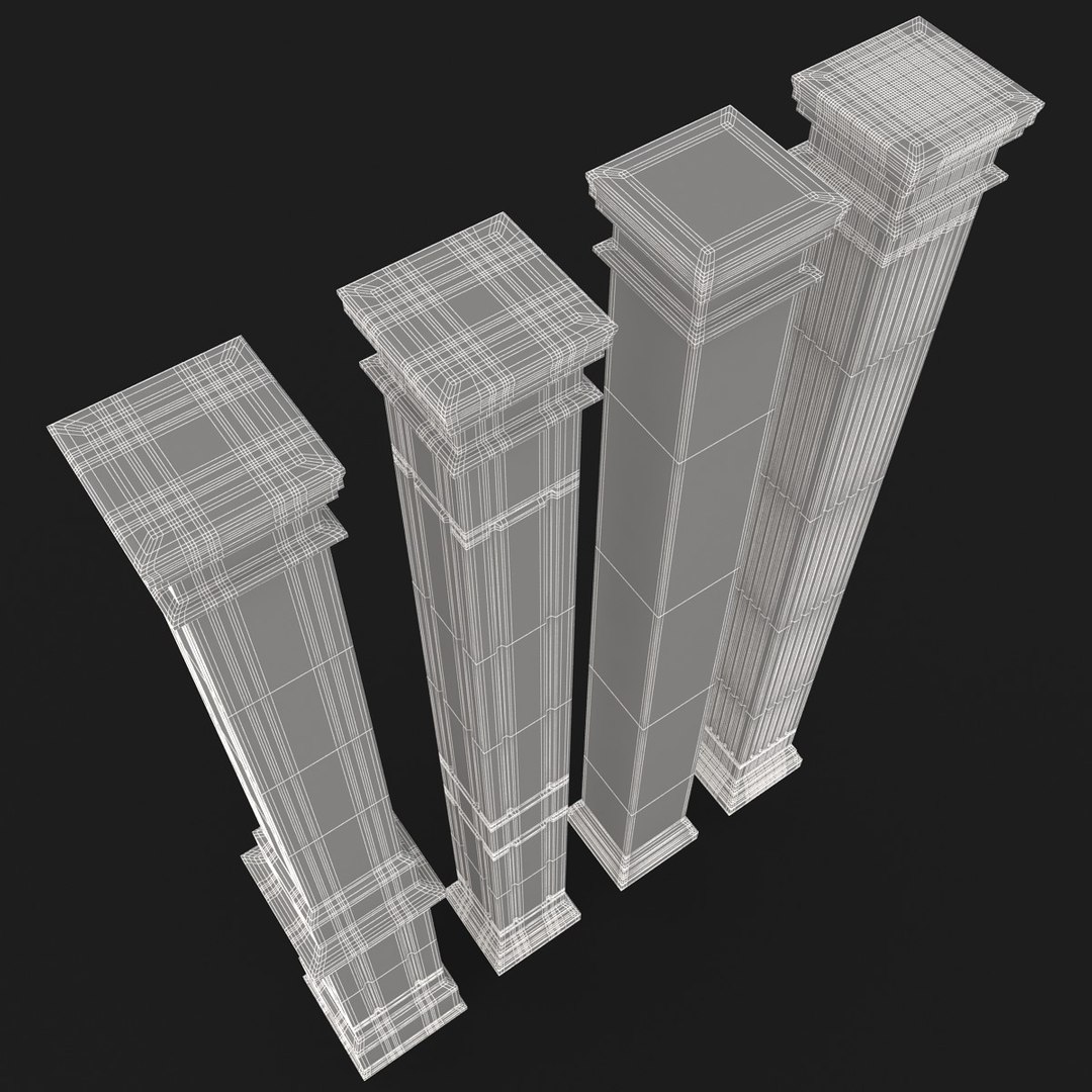 3d Model Column 08