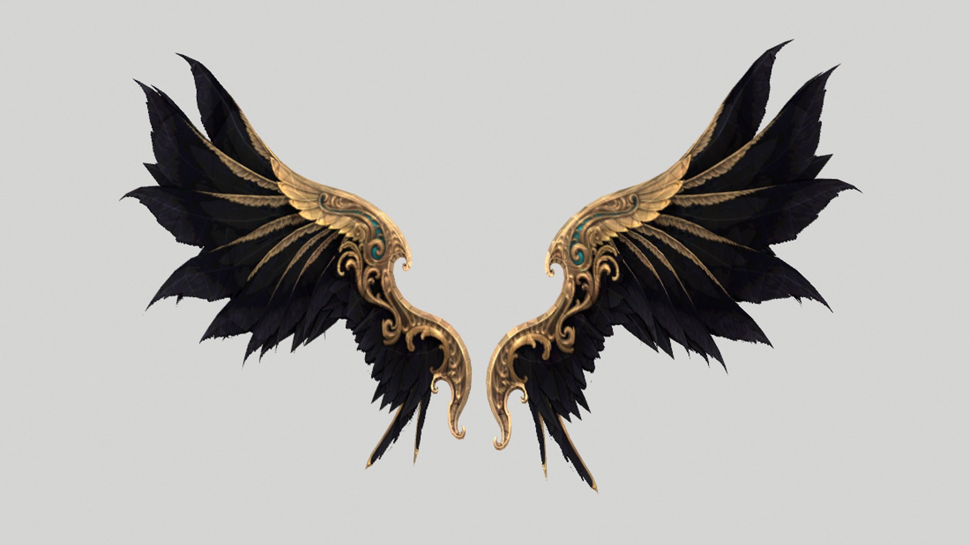 3D Black Wing Model - TurboSquid 1969979